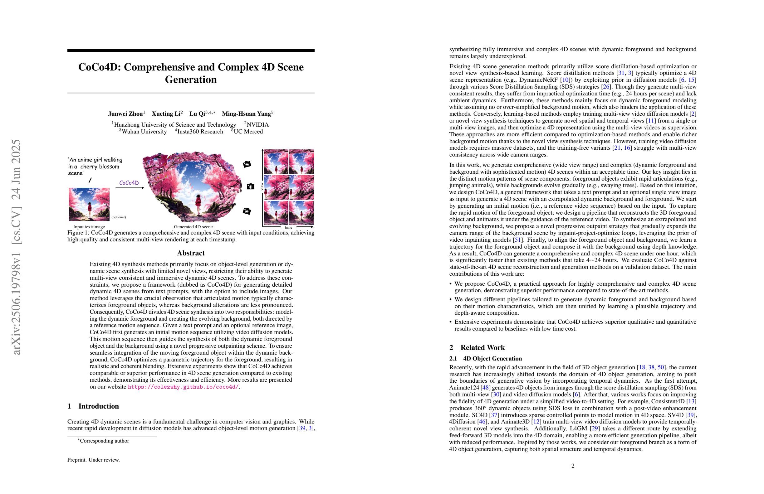 CoCo4D: Comprehensive and Complex 4D Scene Generation