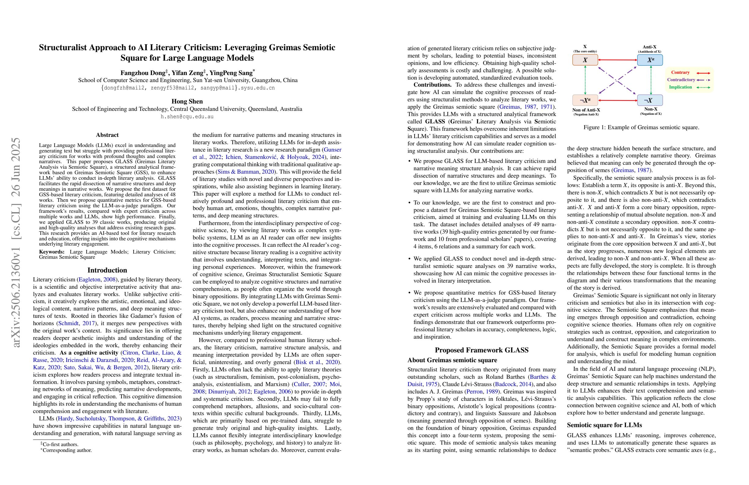 Structuralist Approach to AI Literary Criticism: Leveraging Greimas ...