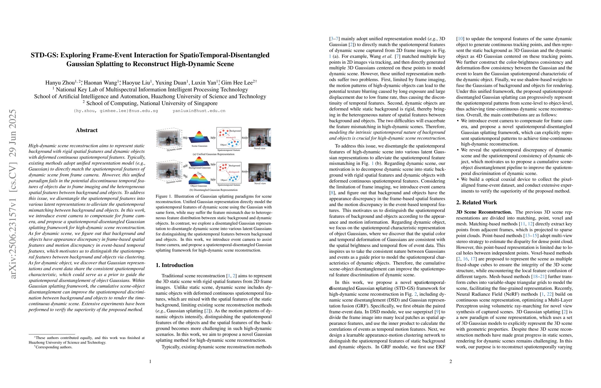 STD-GS: Exploring Frame-Event Interaction for SpatioTemporal-Disentangled Gaussian Splatting to ...