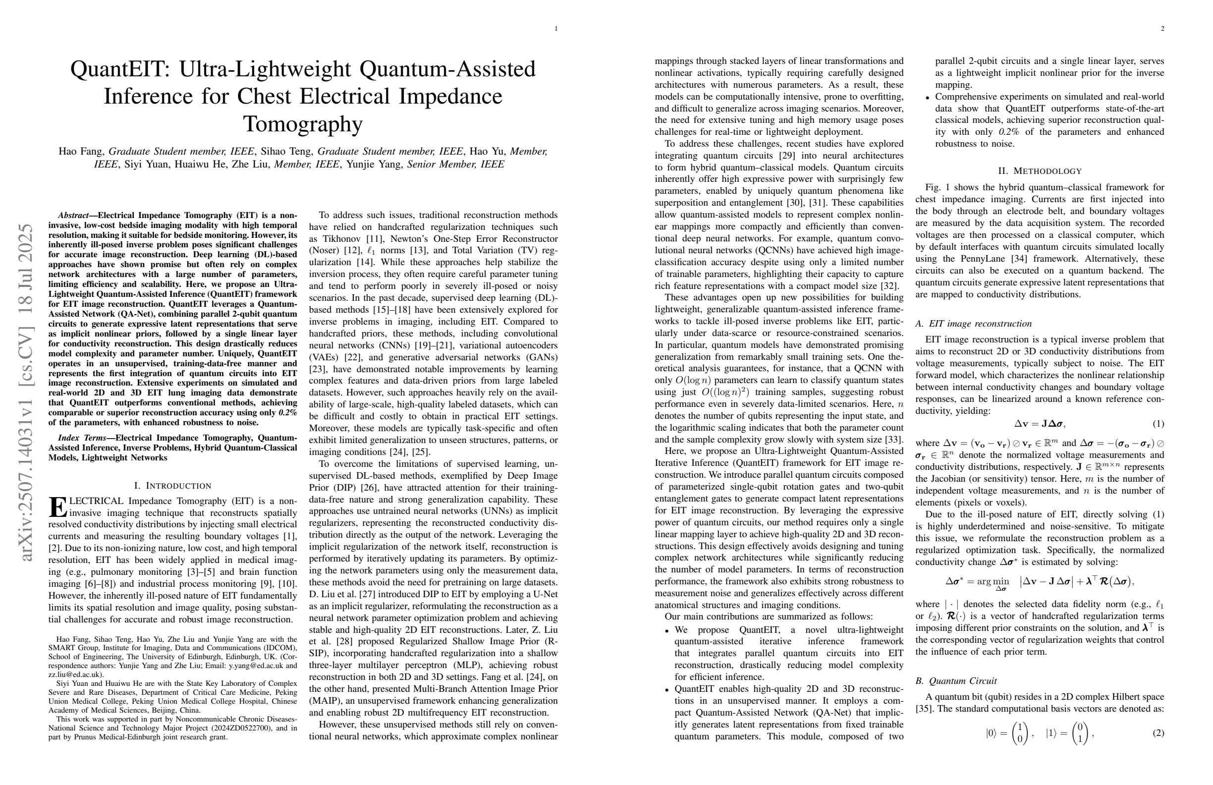 QuantEIT: Ultra-Lightweight Quantum-Assisted Inference for Chest ...