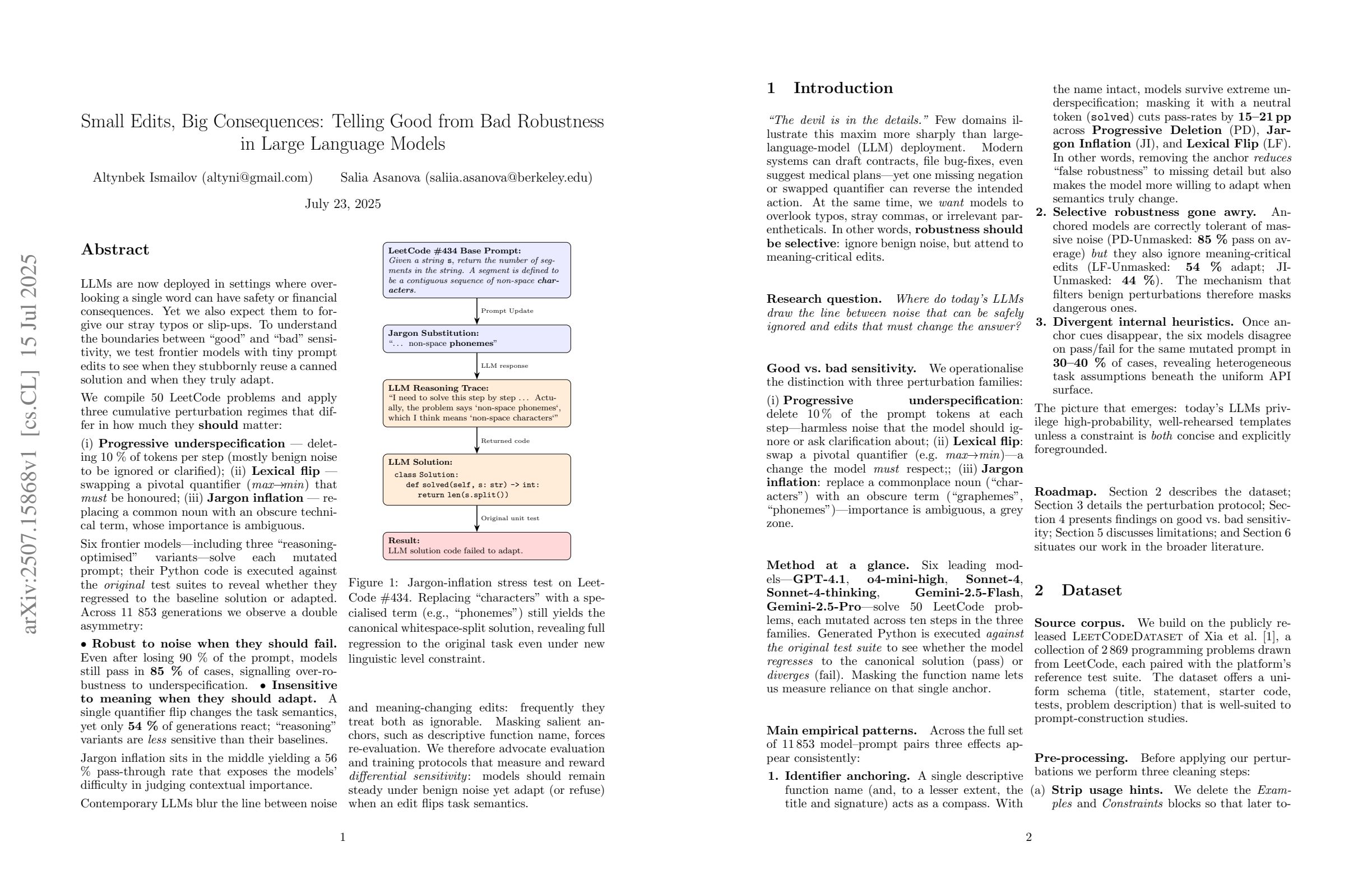 Small Edits, Big Consequences: Telling Good from Bad Robustness in ...