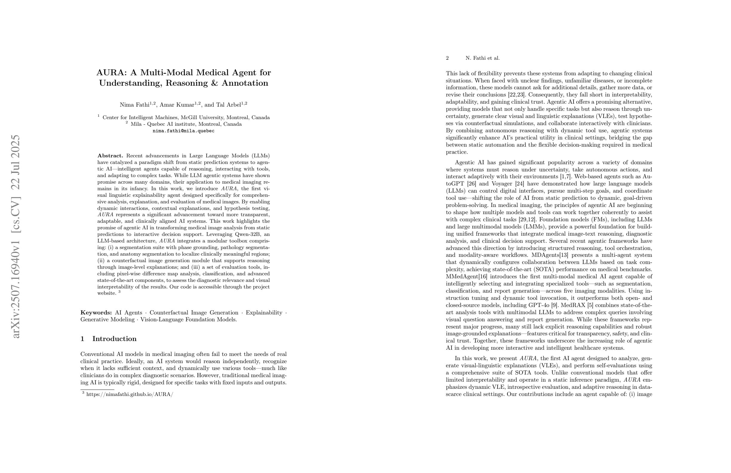 AURA: A Multi-Modal Medical Agent for Understanding, Reasoning & Annotation