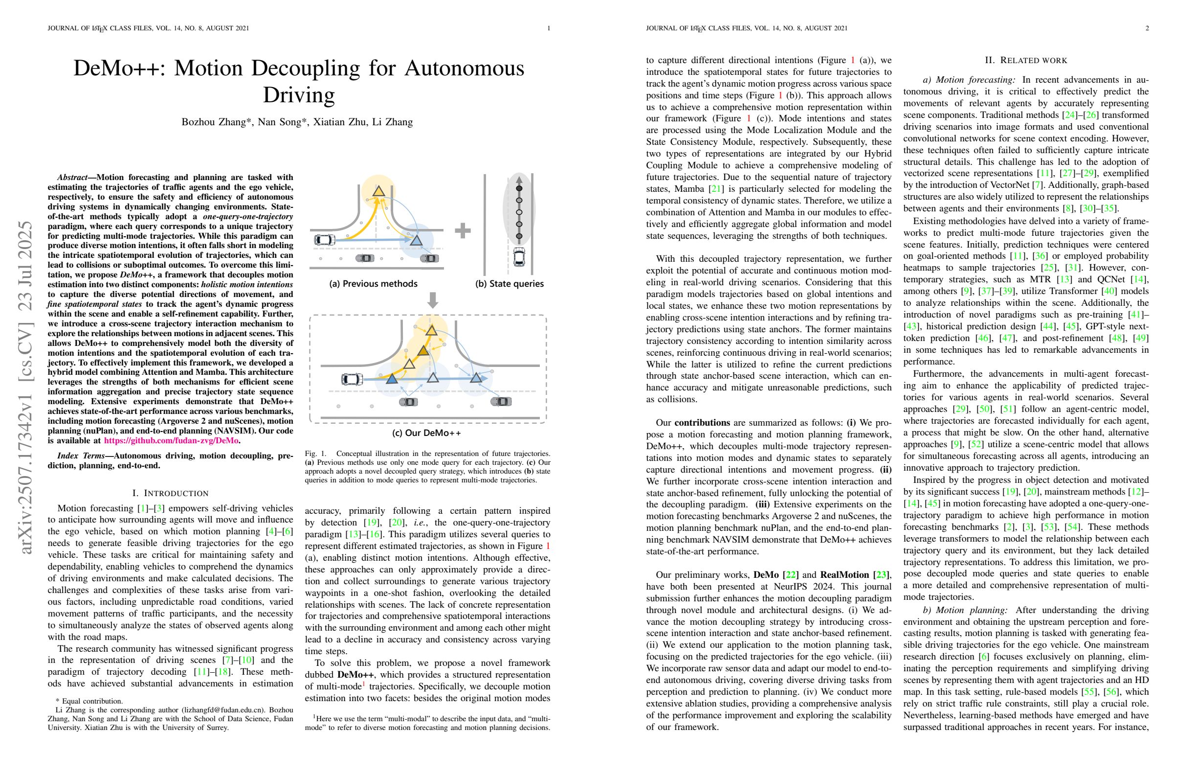 DeMo++: Motion Decoupling for Autonomous Driving