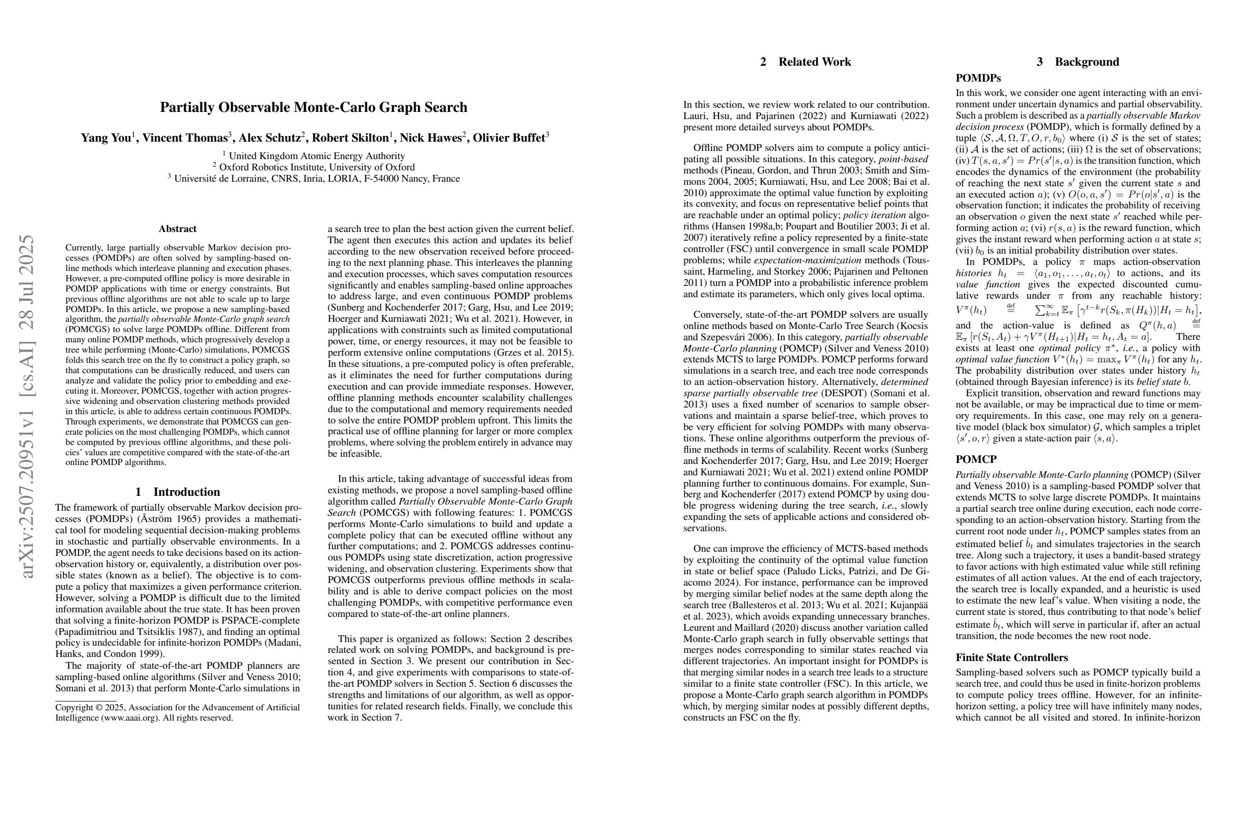 Partially Observable Monte-Carlo Graph Search