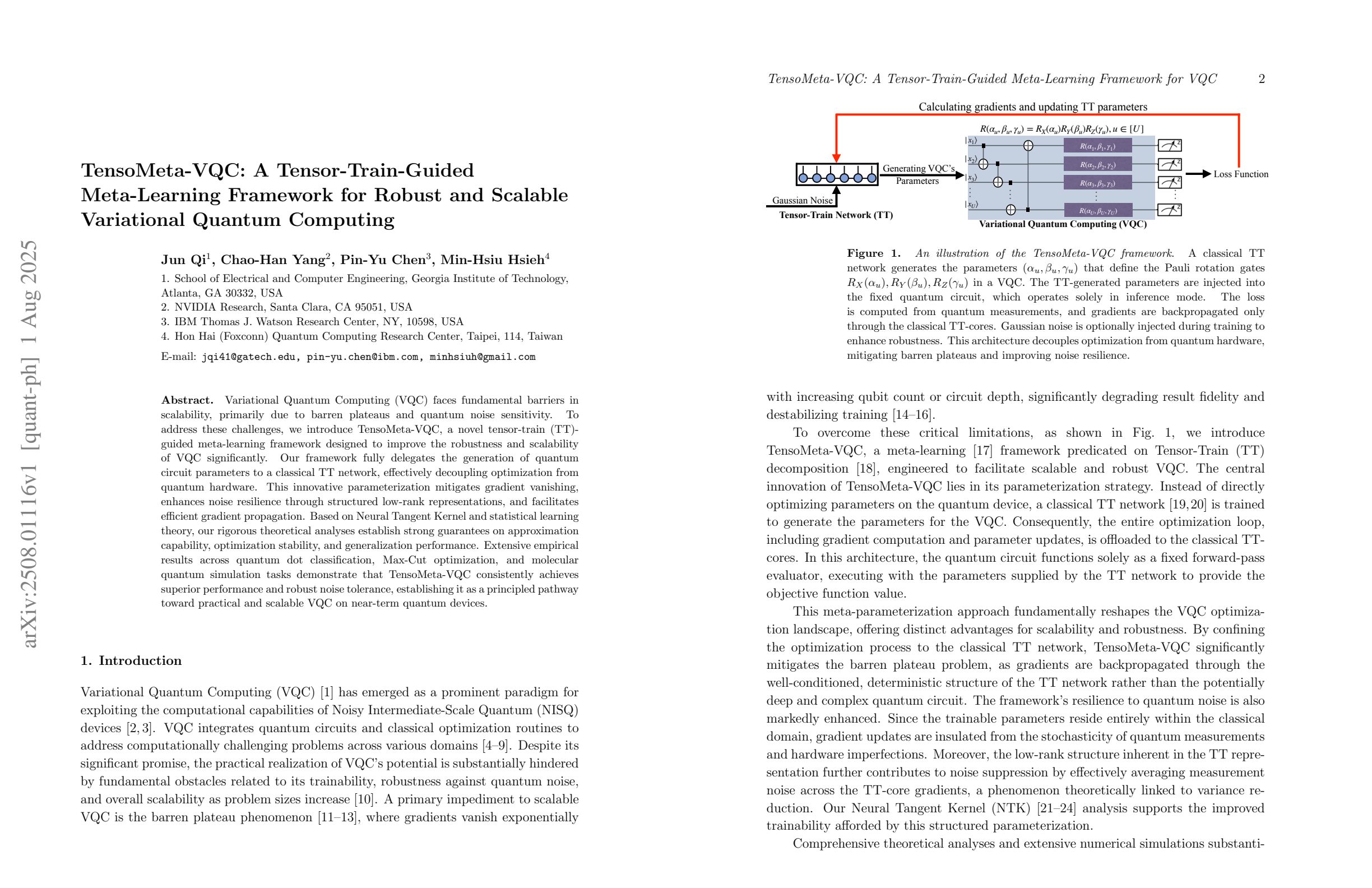 TensoMeta-VQC: A Tensor-Train-Guided Meta-Learning Framework for Robust and Scalable Variational ...