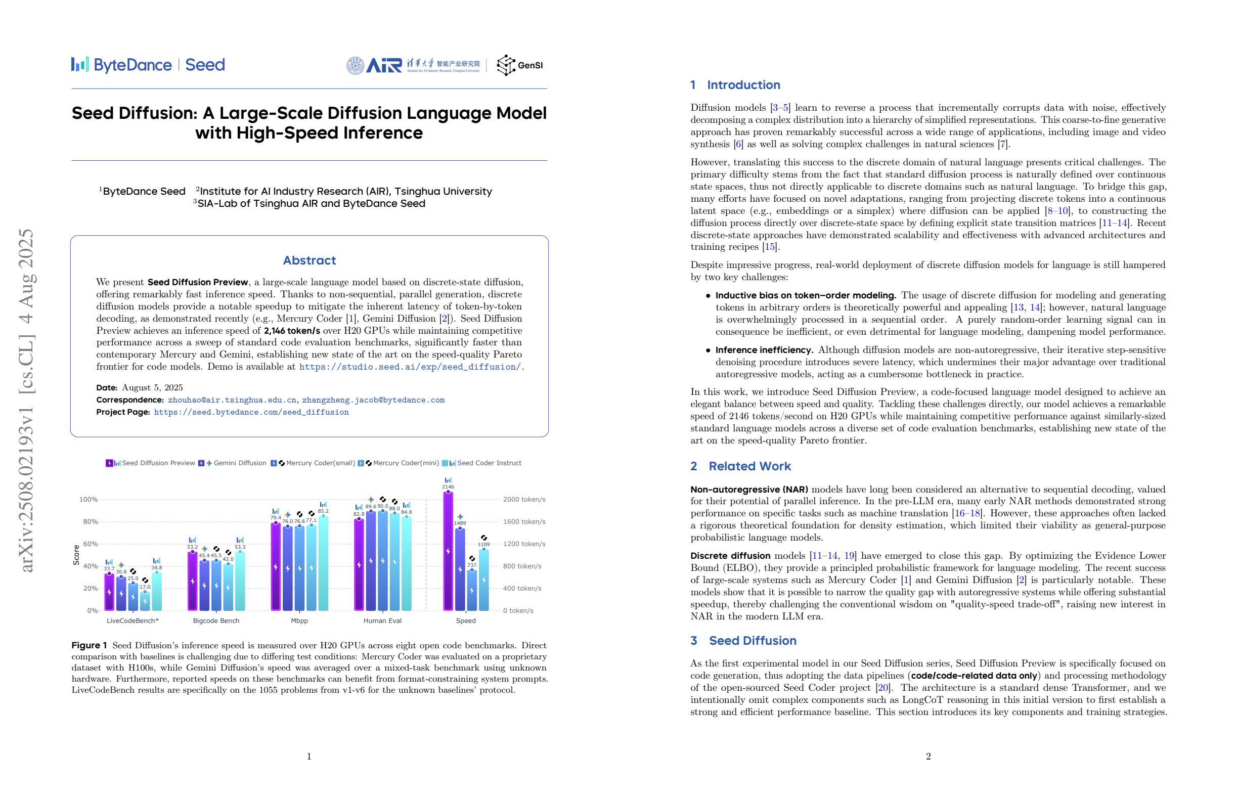Seed Diffusion: A Large-Scale Diffusion Language Model with High-Speed Inference