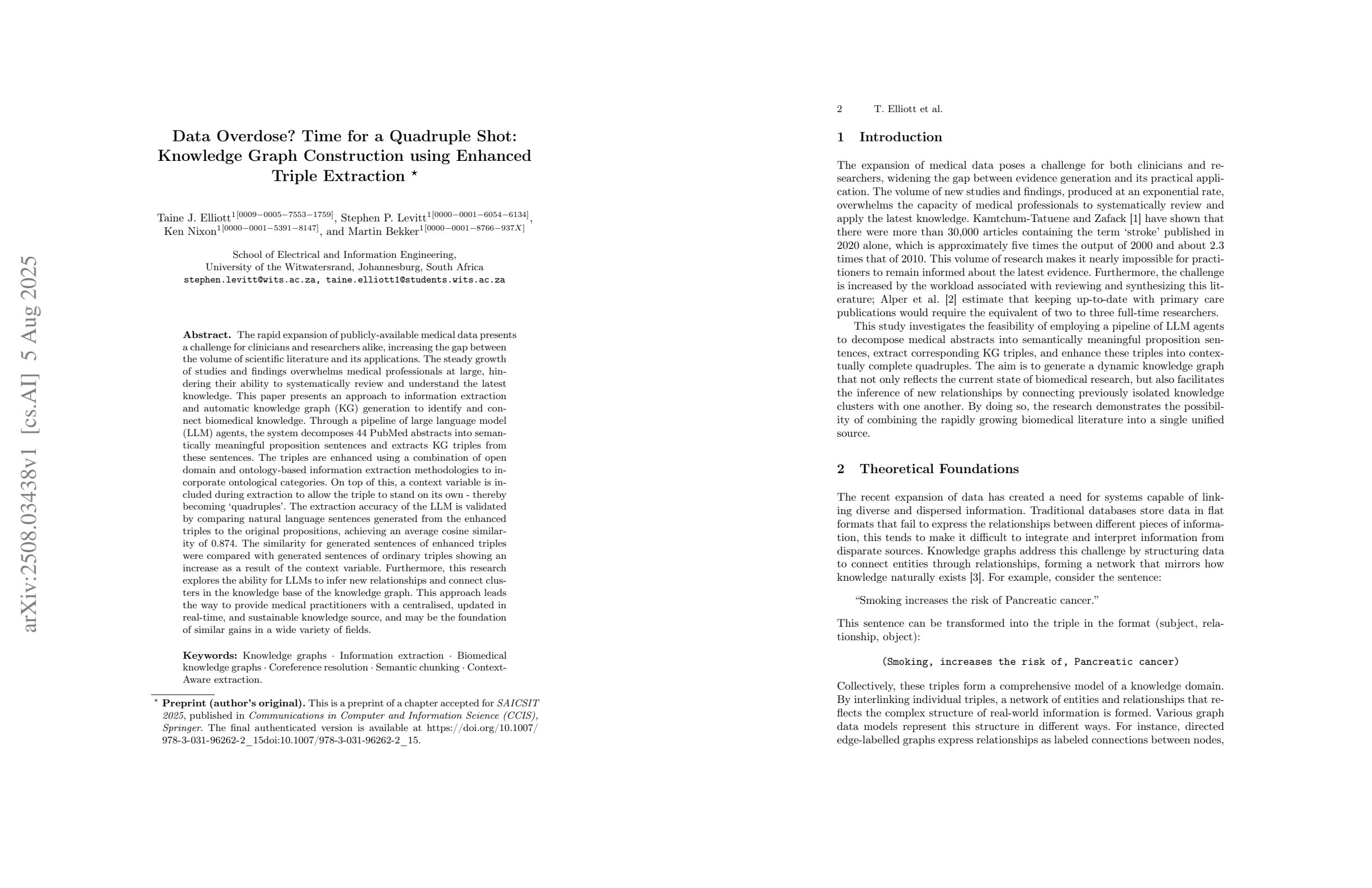 Data Overdose? Time for a Quadruple Shot: Knowledge Graph Construction ...