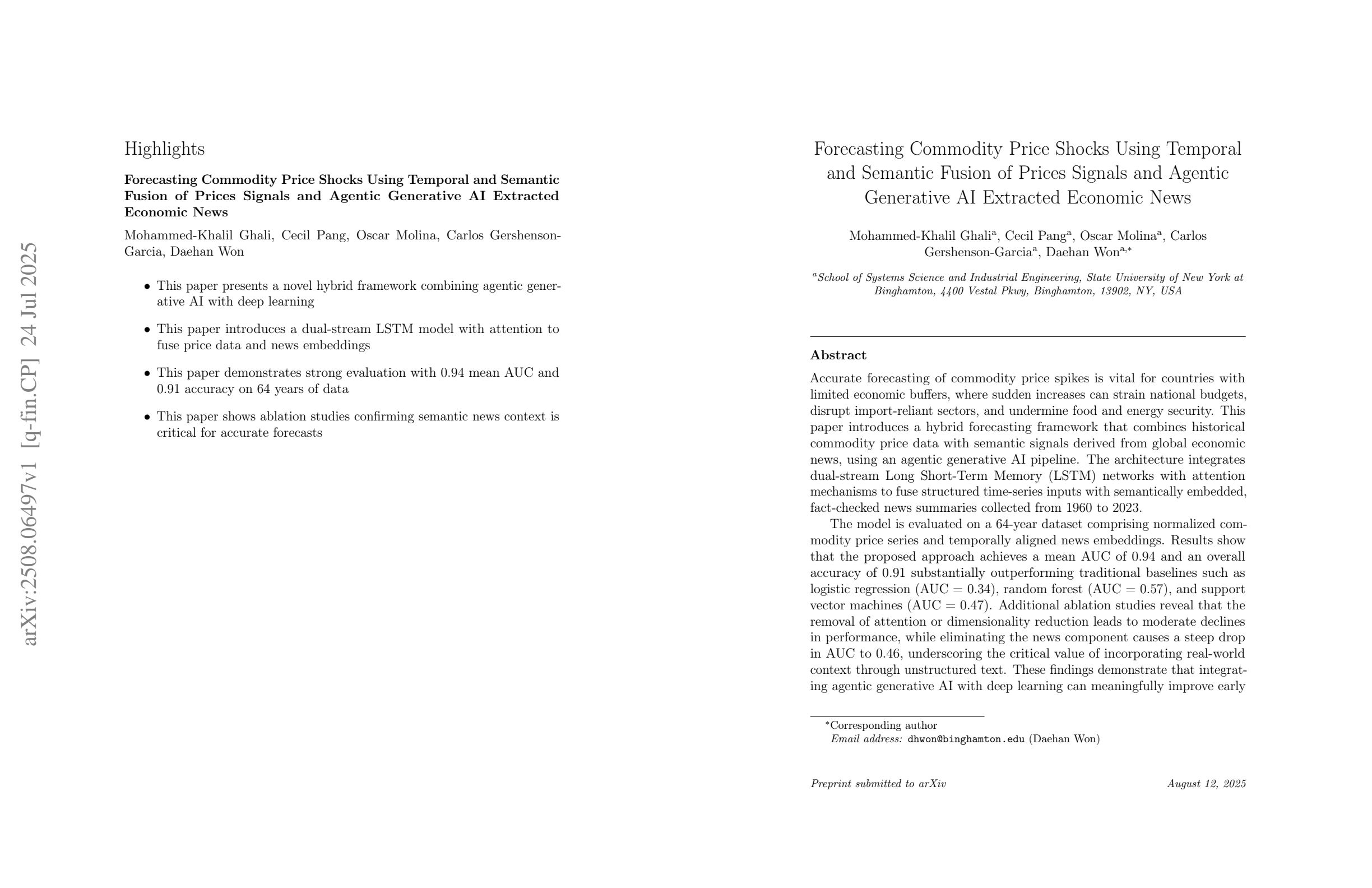 Forecasting Commodity Price Shocks Using Temporal and Semantic Fusion of Prices Signals and ...