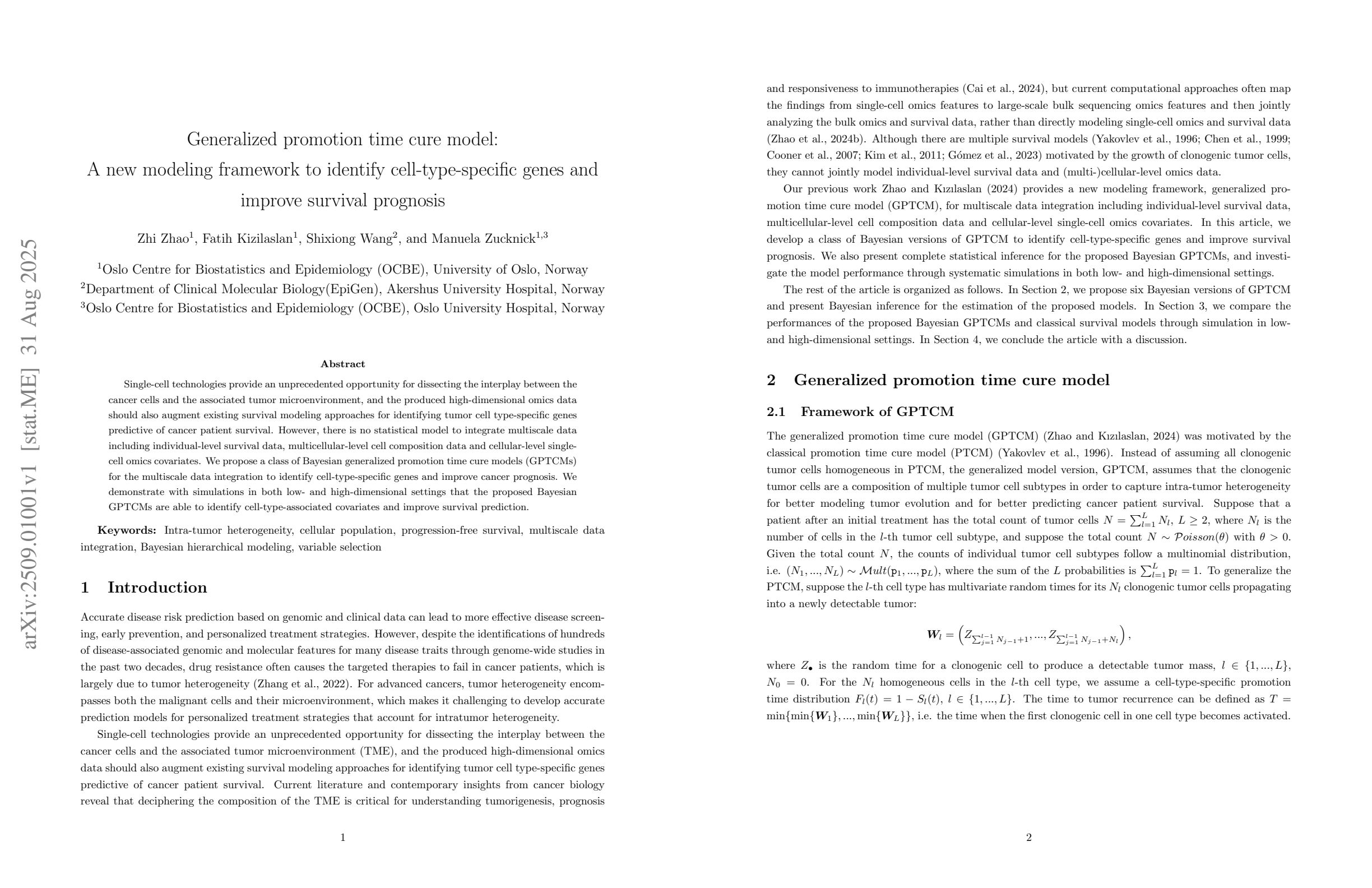 Generalized promotion time cure model: A new modeling framework to ...