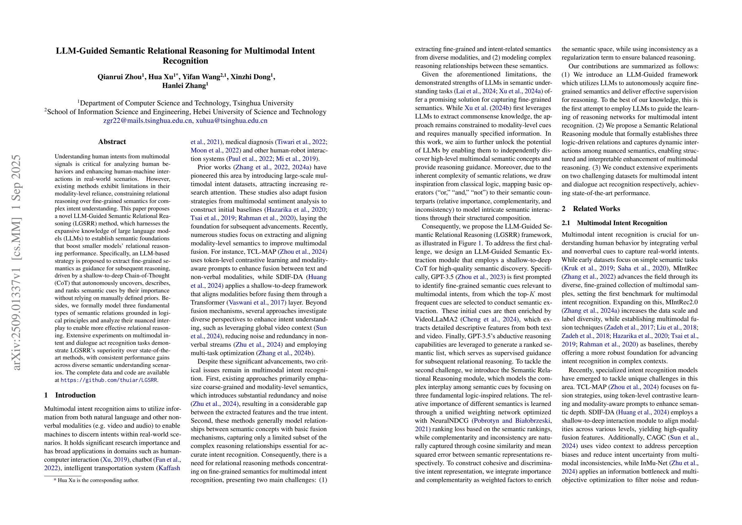 LLM-Guided Semantic Relational Reasoning for Multimodal Intent Recognition