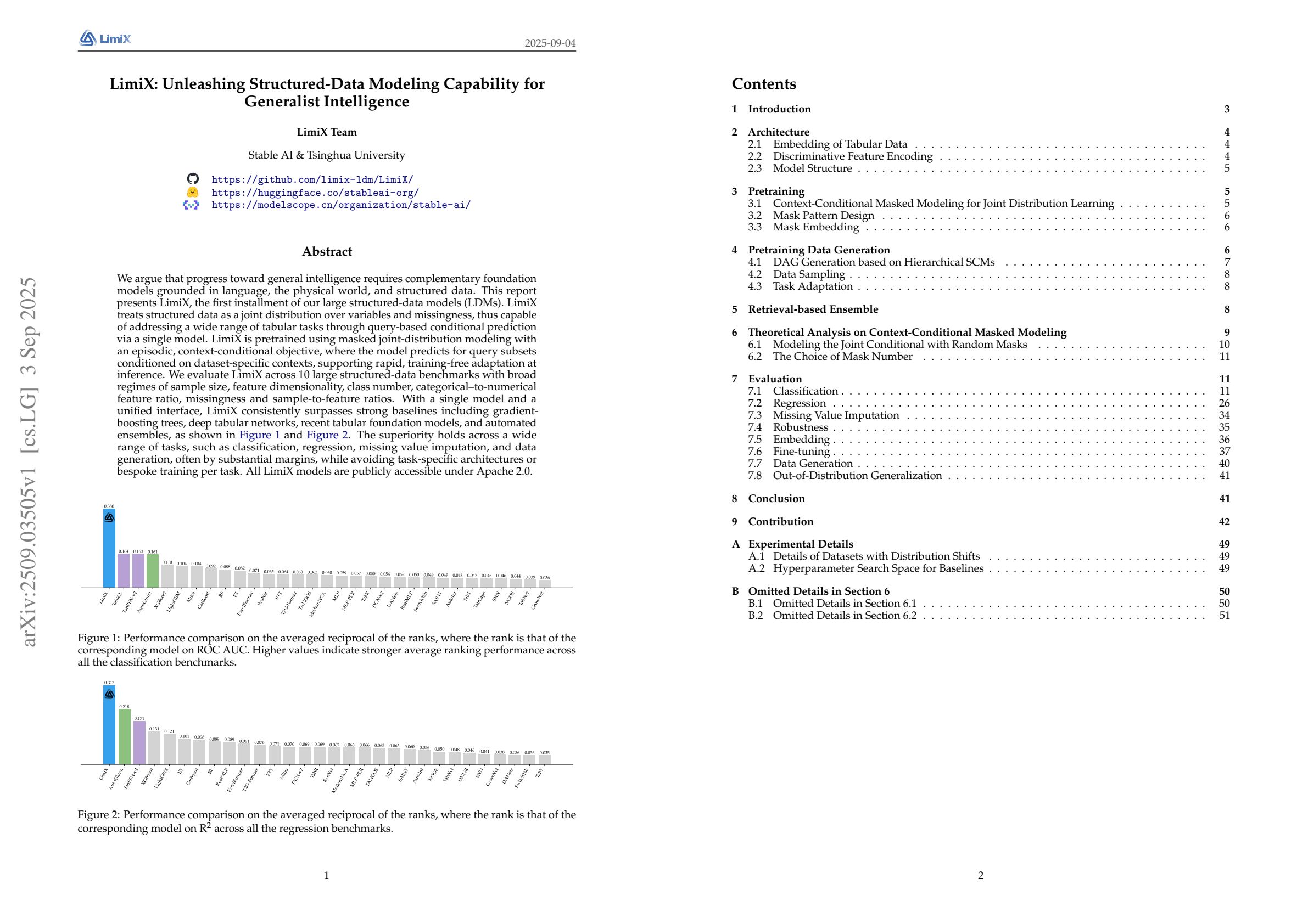 LimiX: Unleashing Structured-Data Modeling Capability for Generalist ...