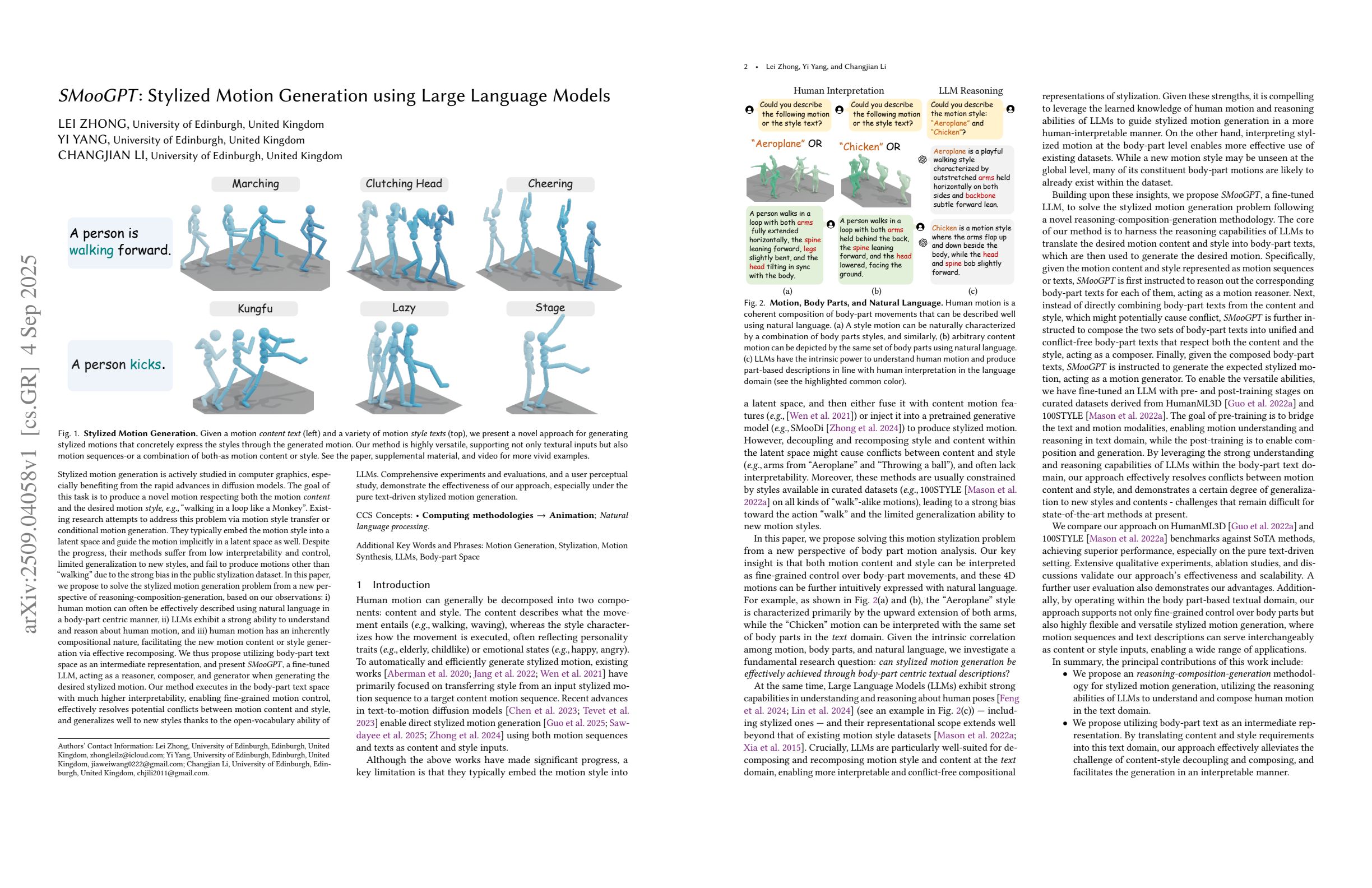 SMooGPT: Stylized Motion Generation using Large Language Models