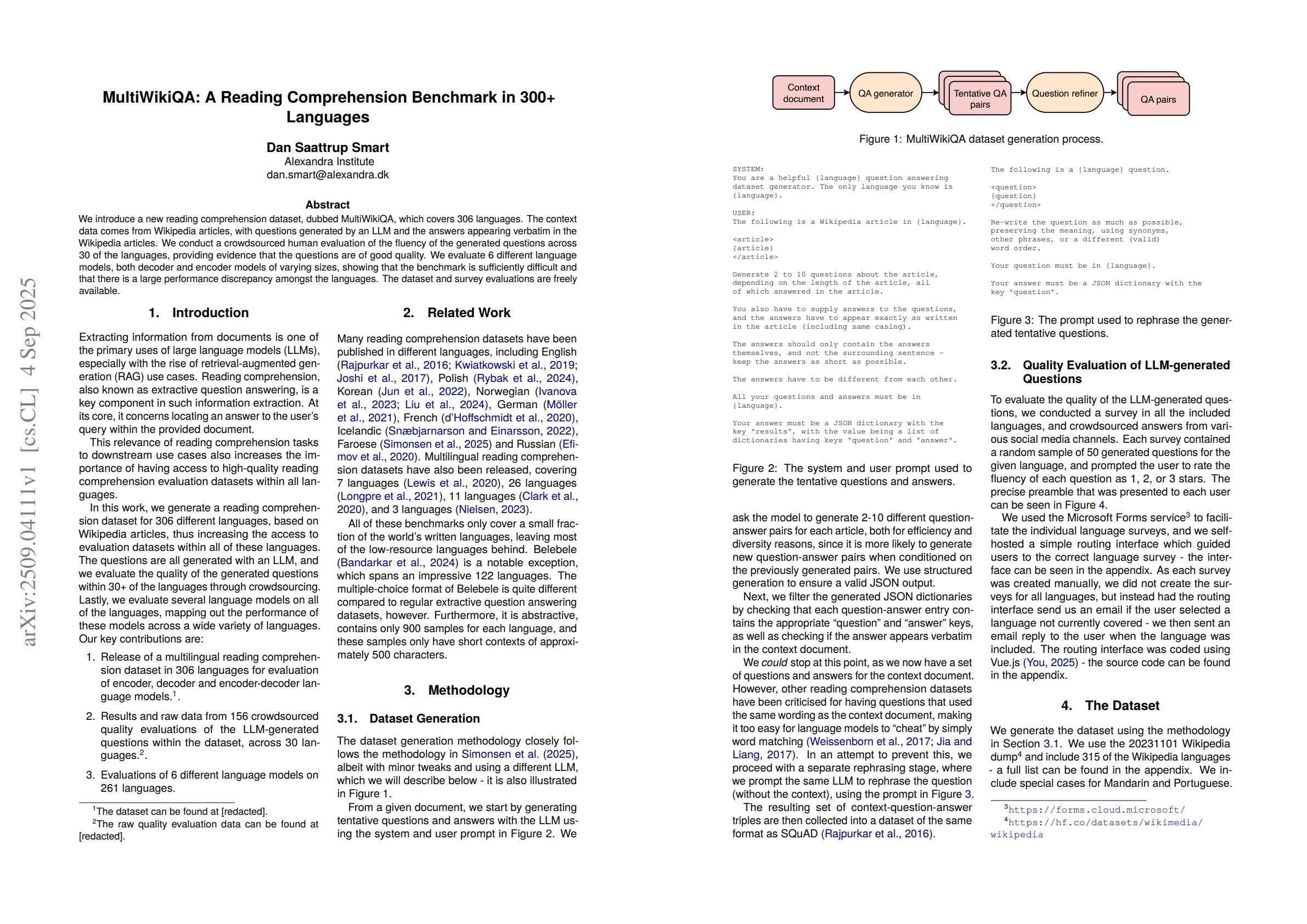 MultiWikiQA: A Reading Comprehension Benchmark in 300+ Languages