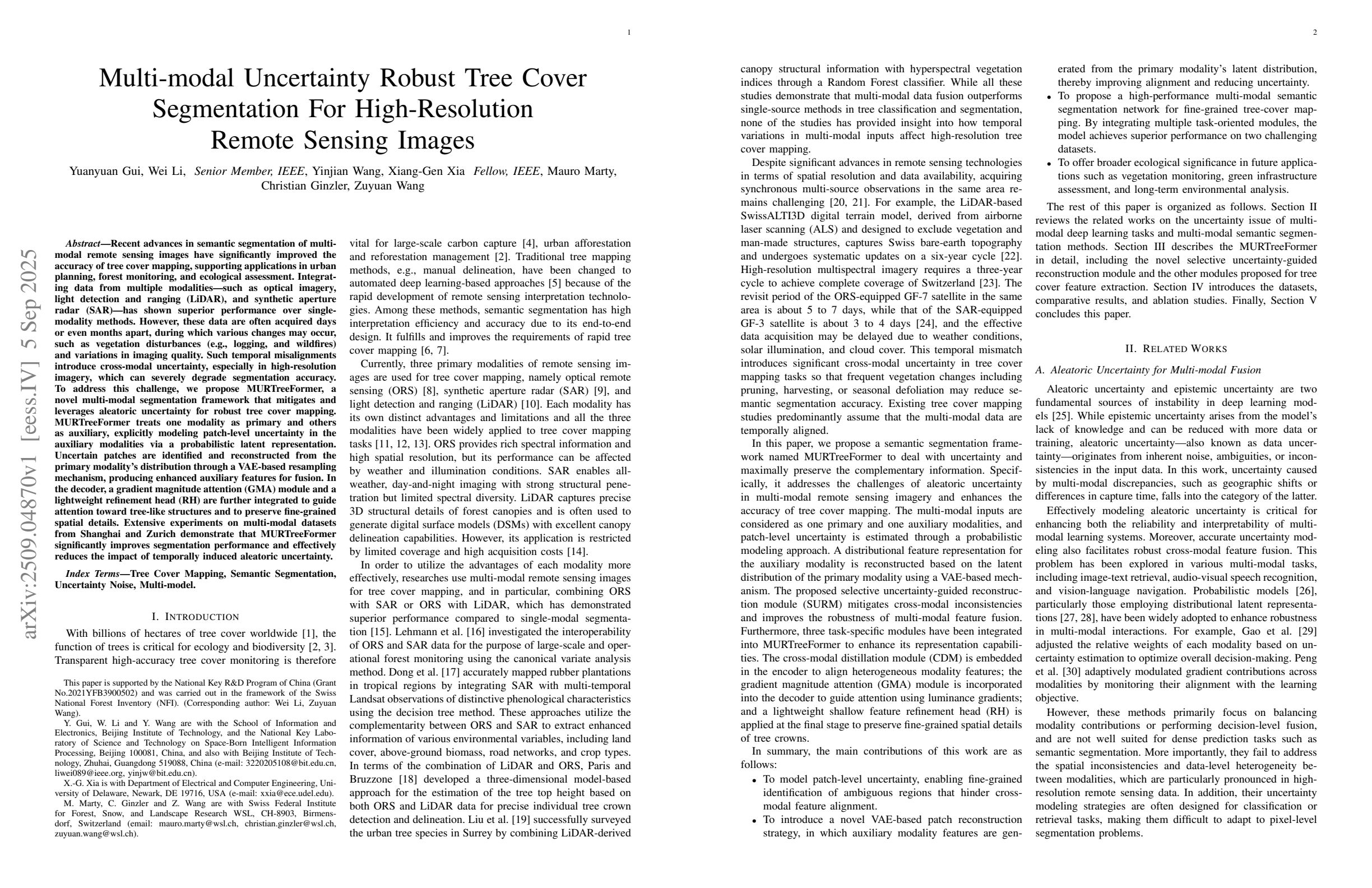 Multi-modal Uncertainty Robust Tree Cover Segmentation For High ...
