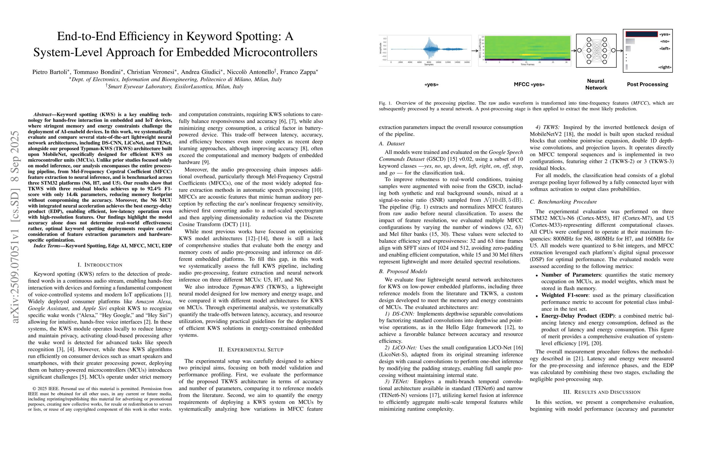 End-to-End Efficiency in Keyword Spotting: A System-Level Approach for Embedded Microcontrollers