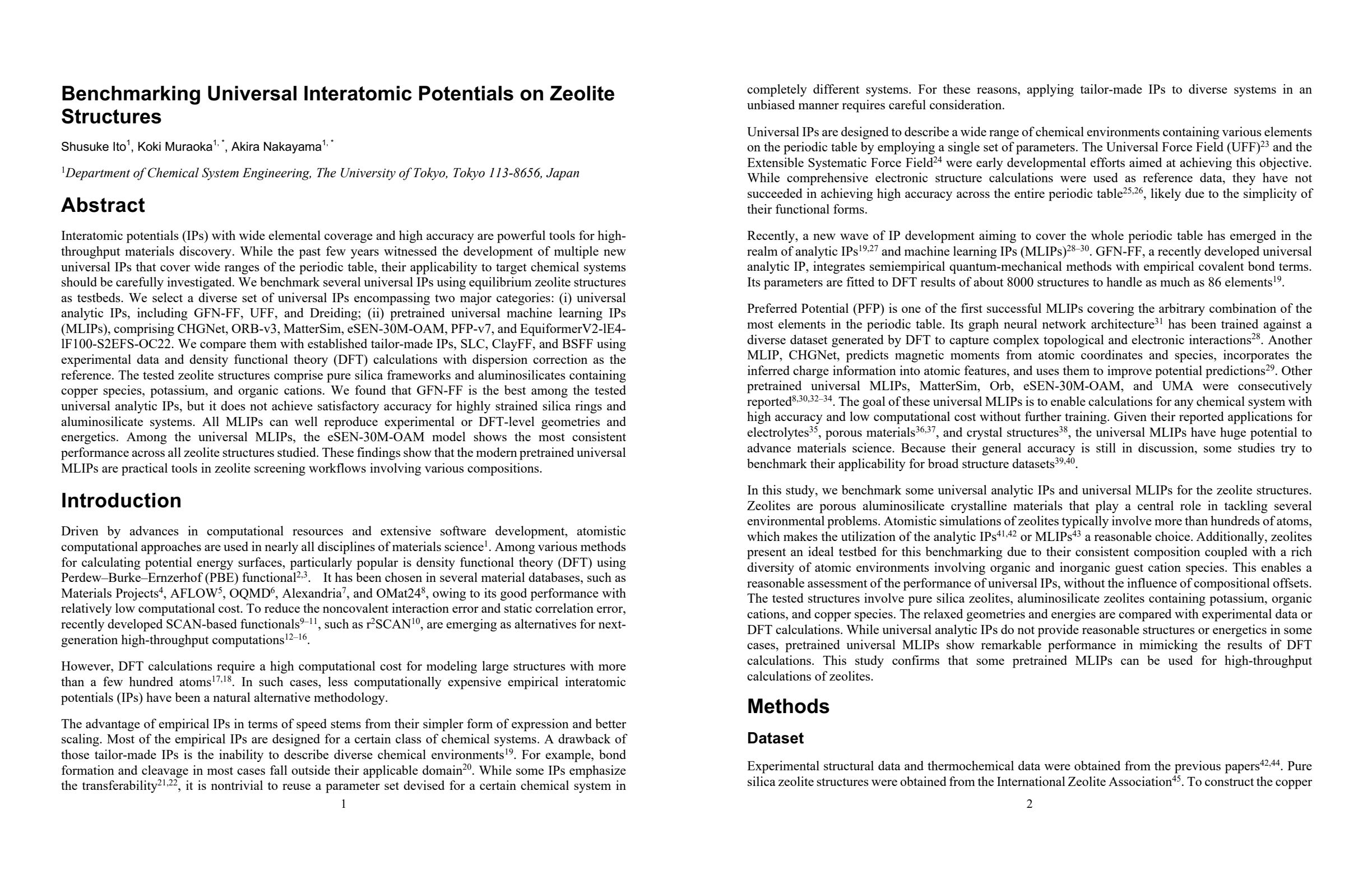 Benchmarking Universal Interatomic Potentials on Zeolite Structures