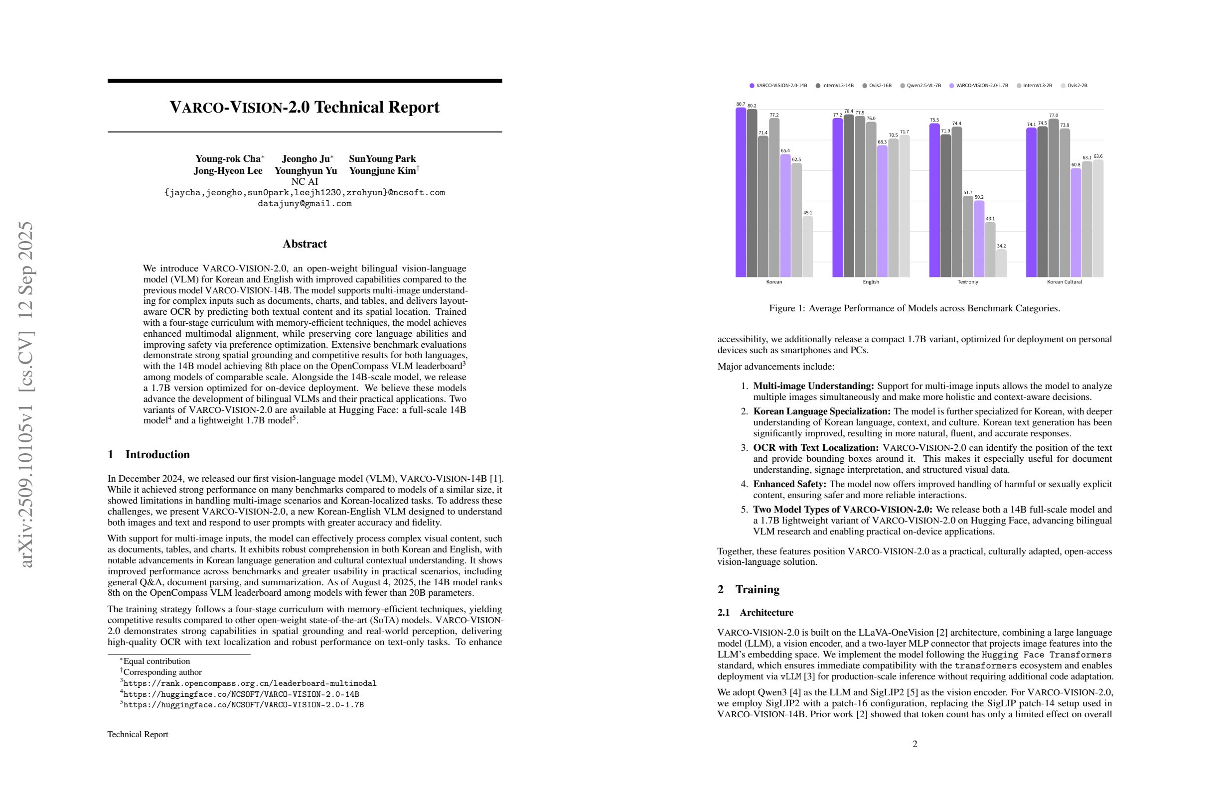 VARCO-VISION-2.0 Technical Report