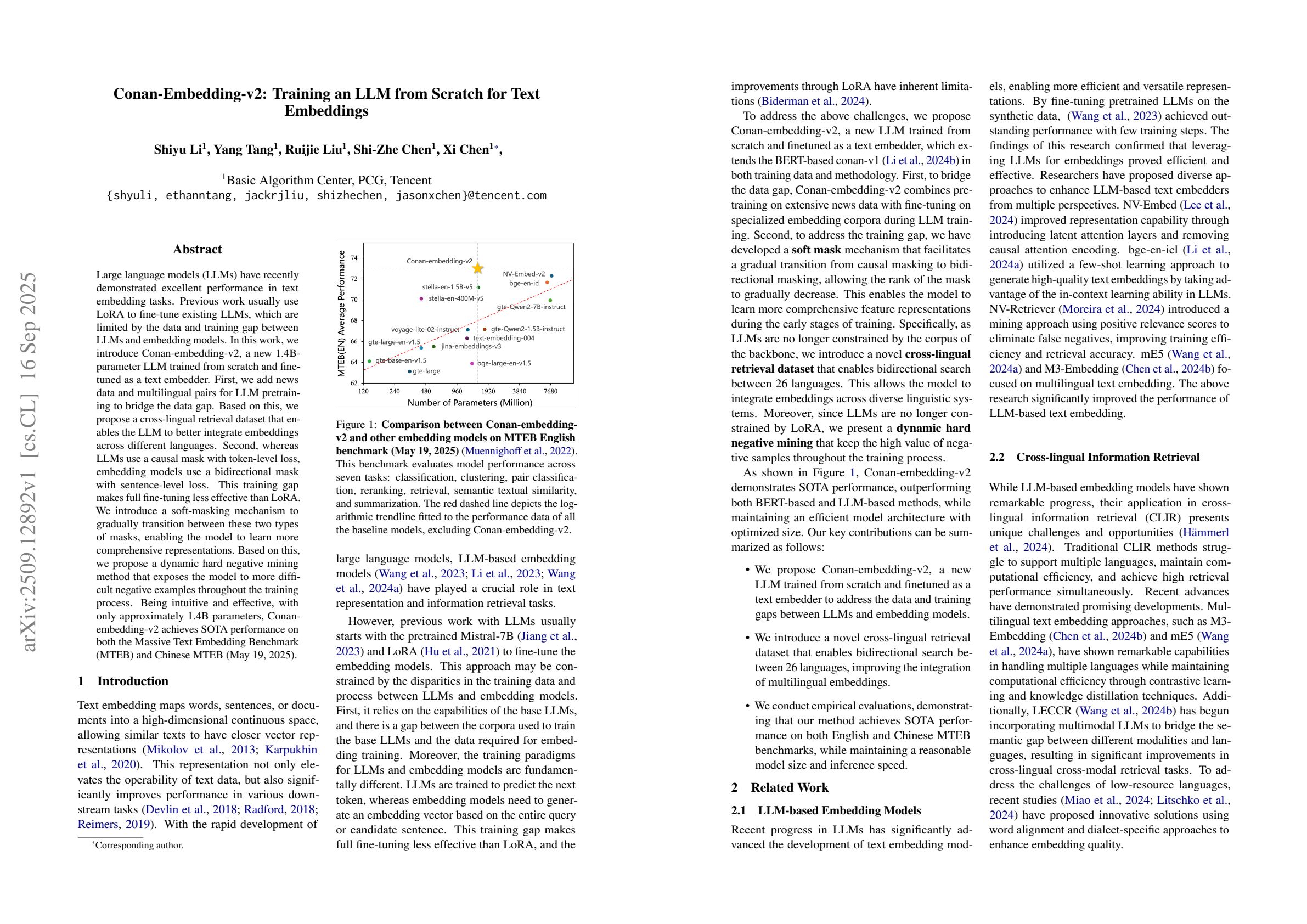 Conan-Embedding-v2: Training an LLM from Scratch for Text Embeddings