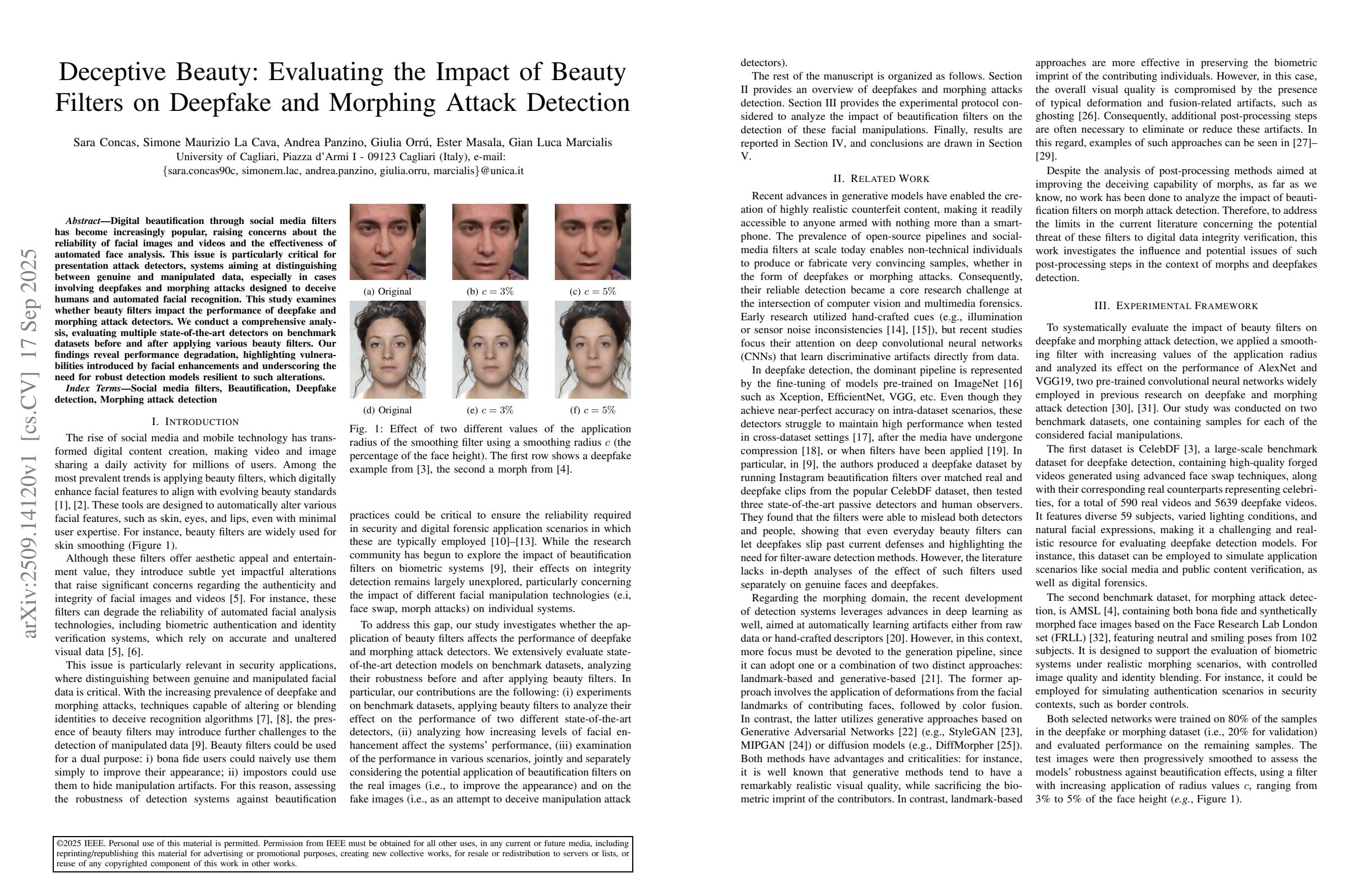Deceptive Beauty: Evaluating the Impact of Beauty Filters on Deepfake ...
