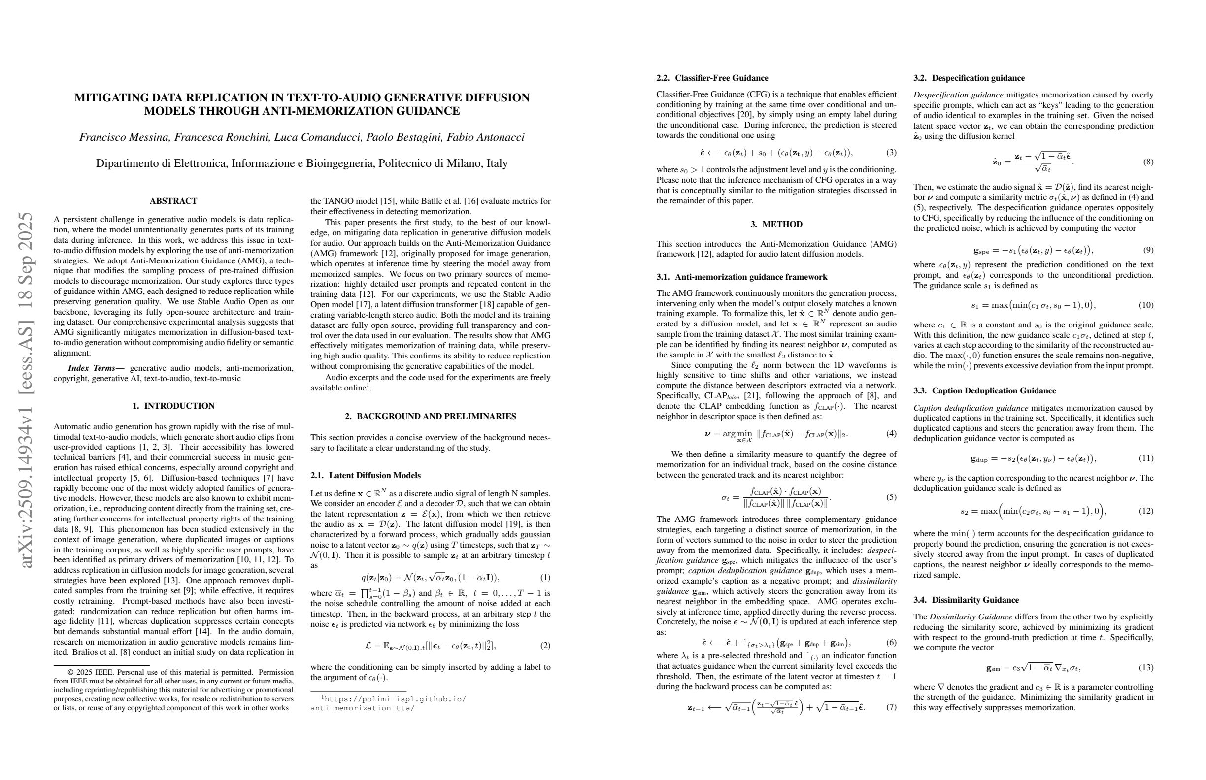 Mitigating data replication in text-to-audio generative diffusion models through anti ...