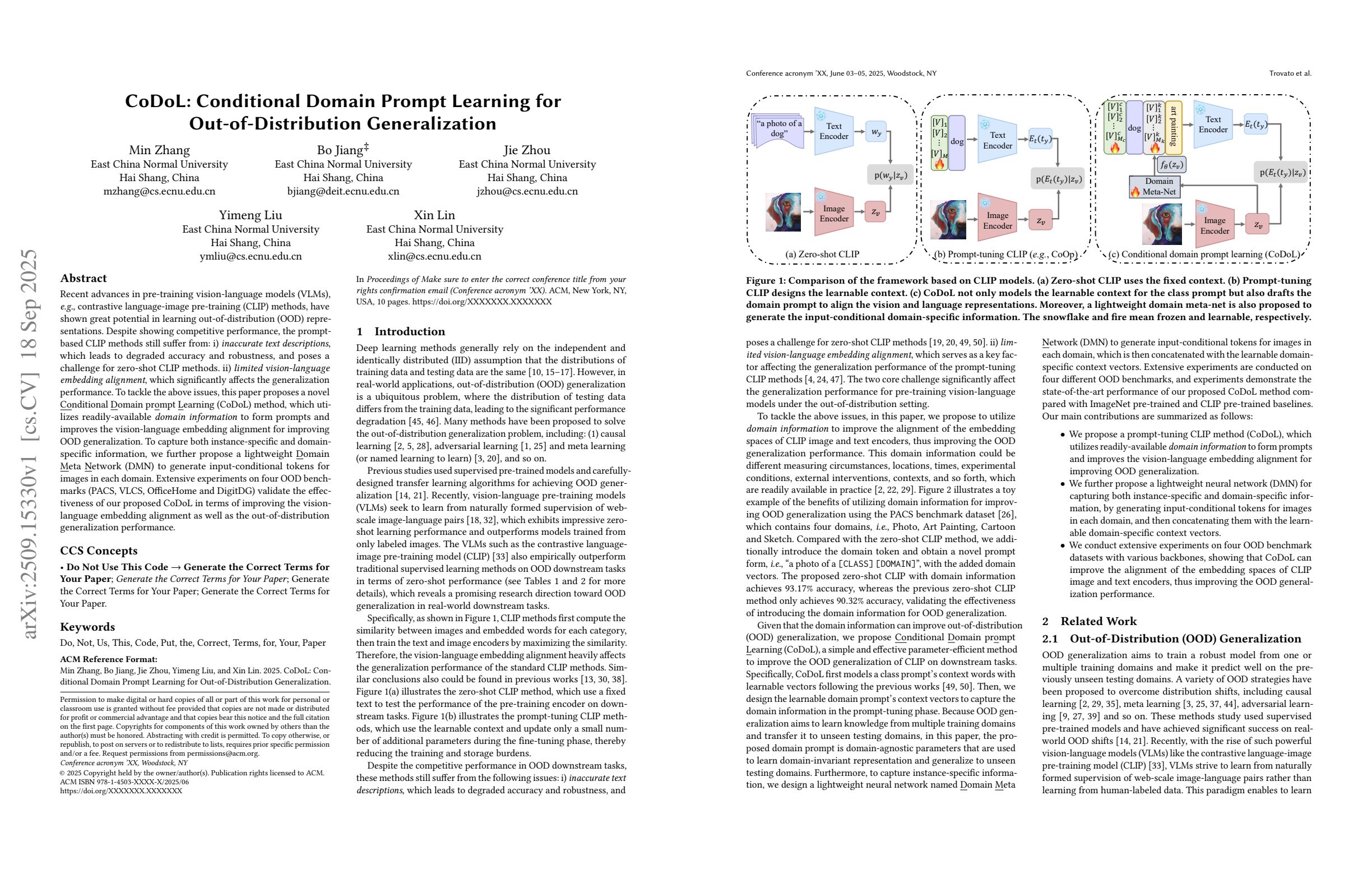 CoDoL: Conditional Domain Prompt Learning for Out-of-Distribution Generalization