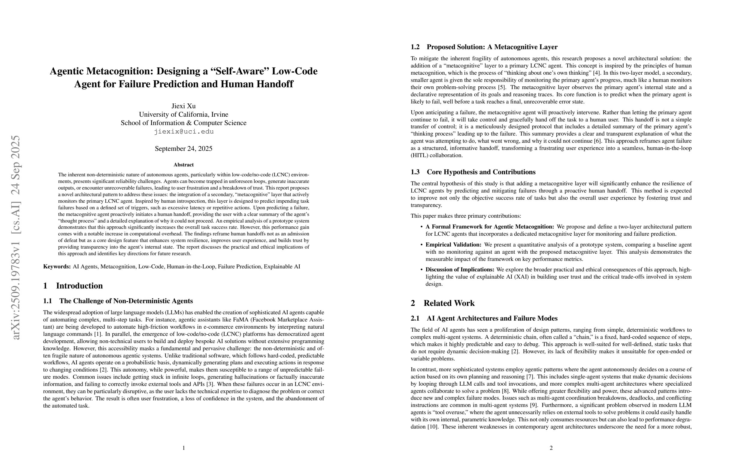 Agentic Metacognition: Designing a "Self-Aware" Low-Code Agent for ...