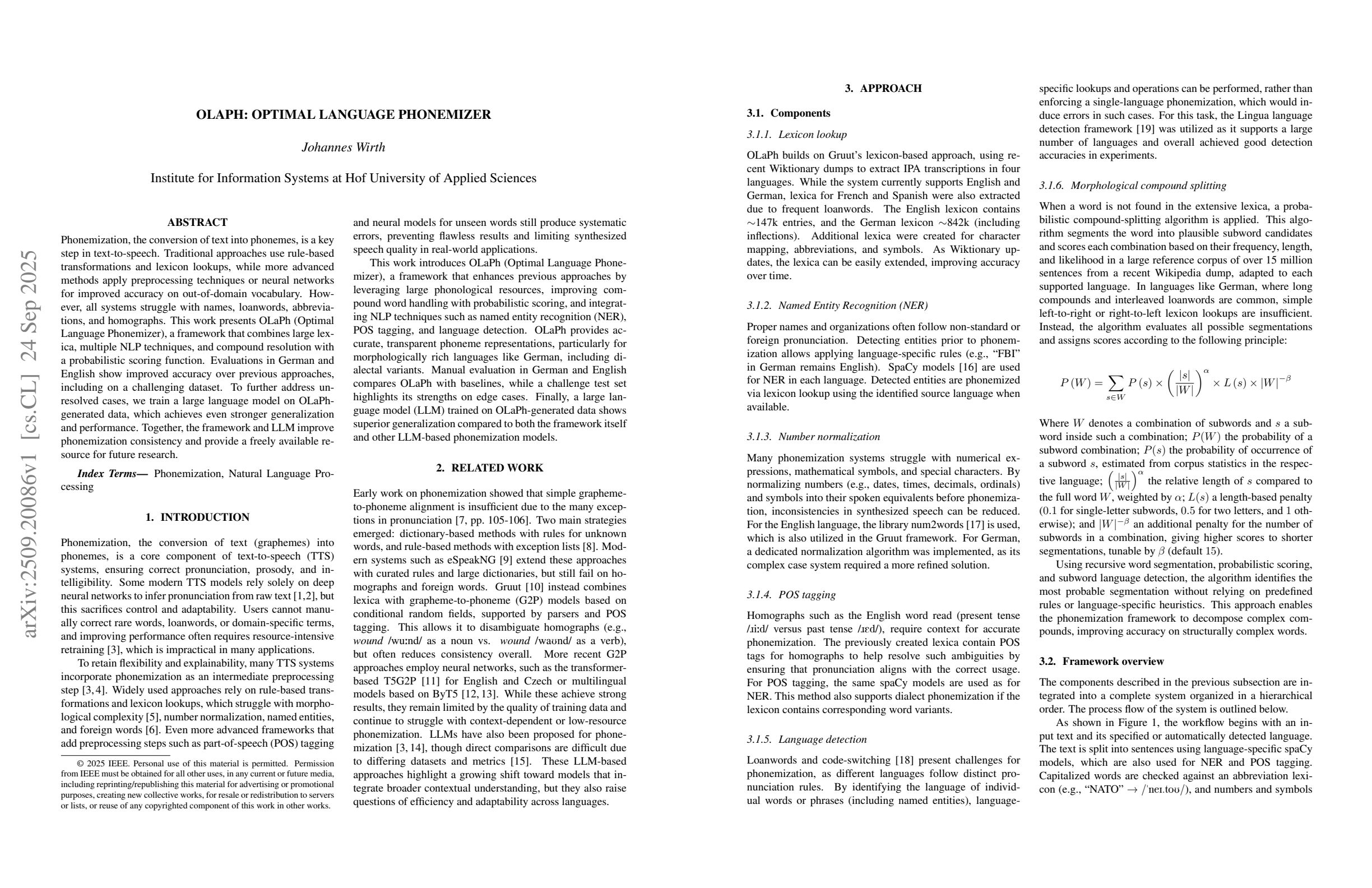 OLaPh: Optimal Language Phonemizer