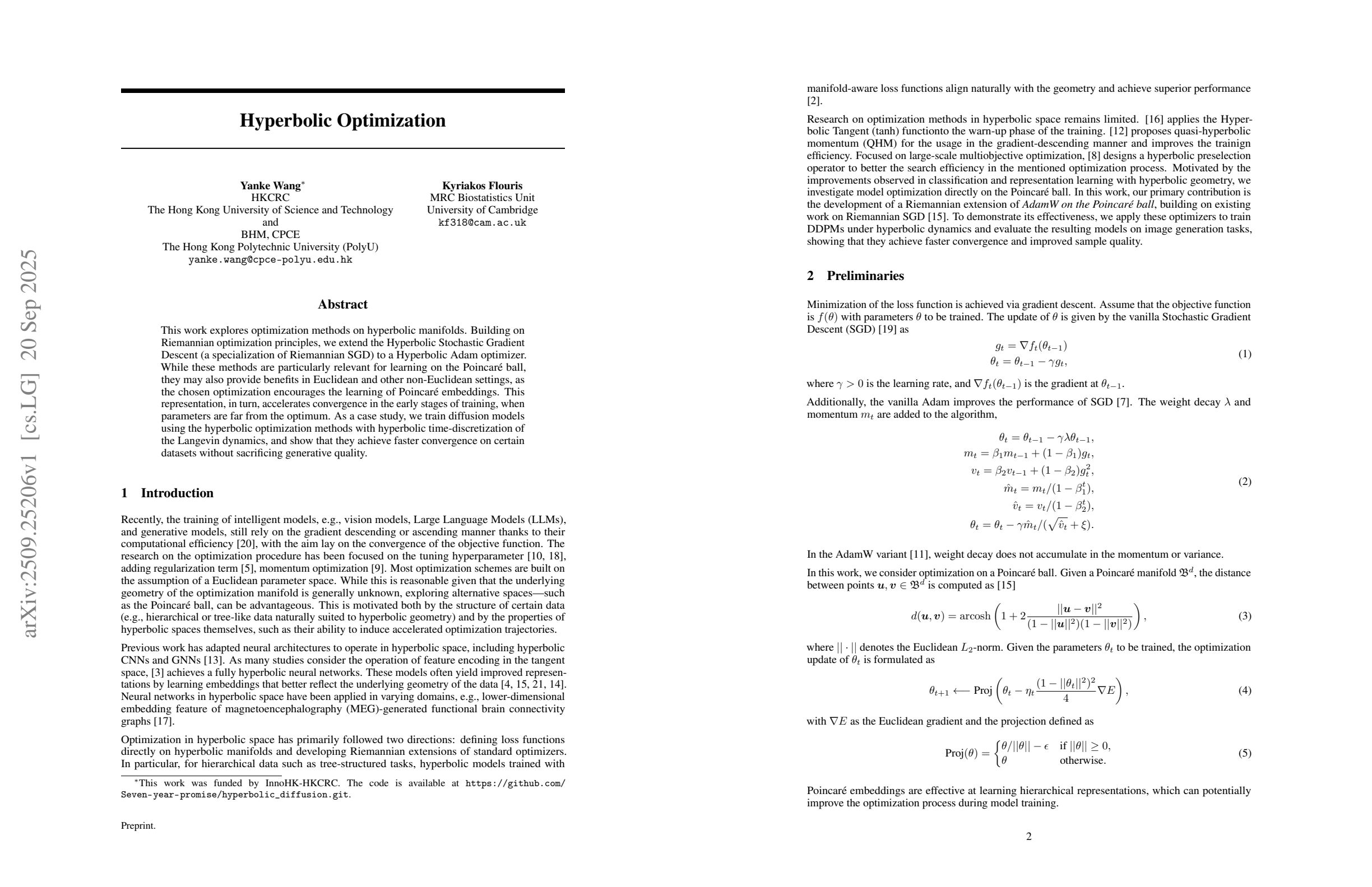 Hyperbolic Optimization