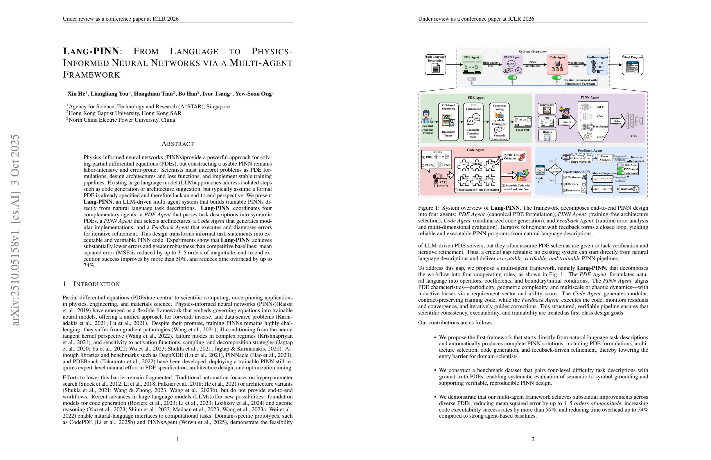 Lang-PINN: From Language to Physics-Informed Neural Networks via a ...
