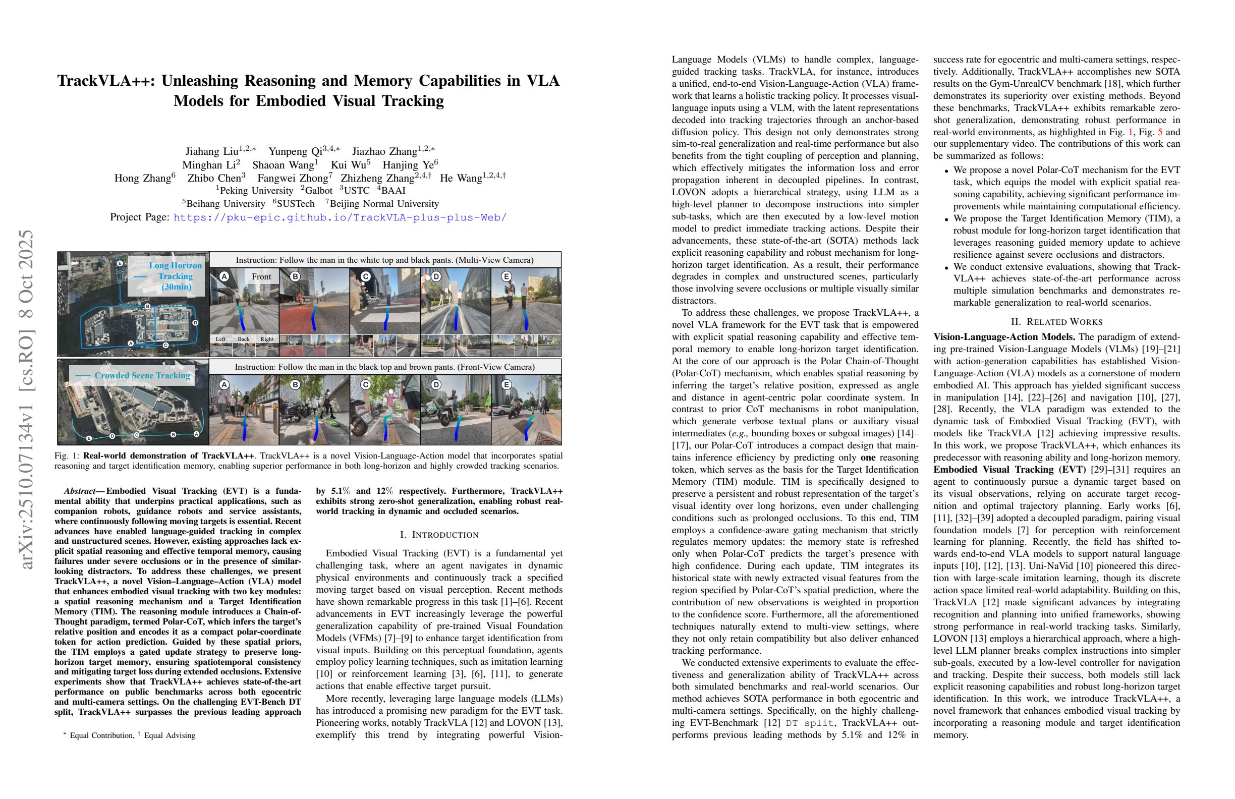 TrackVLA++: Unleashing Reasoning and Memory Capabilities in VLA Models ...