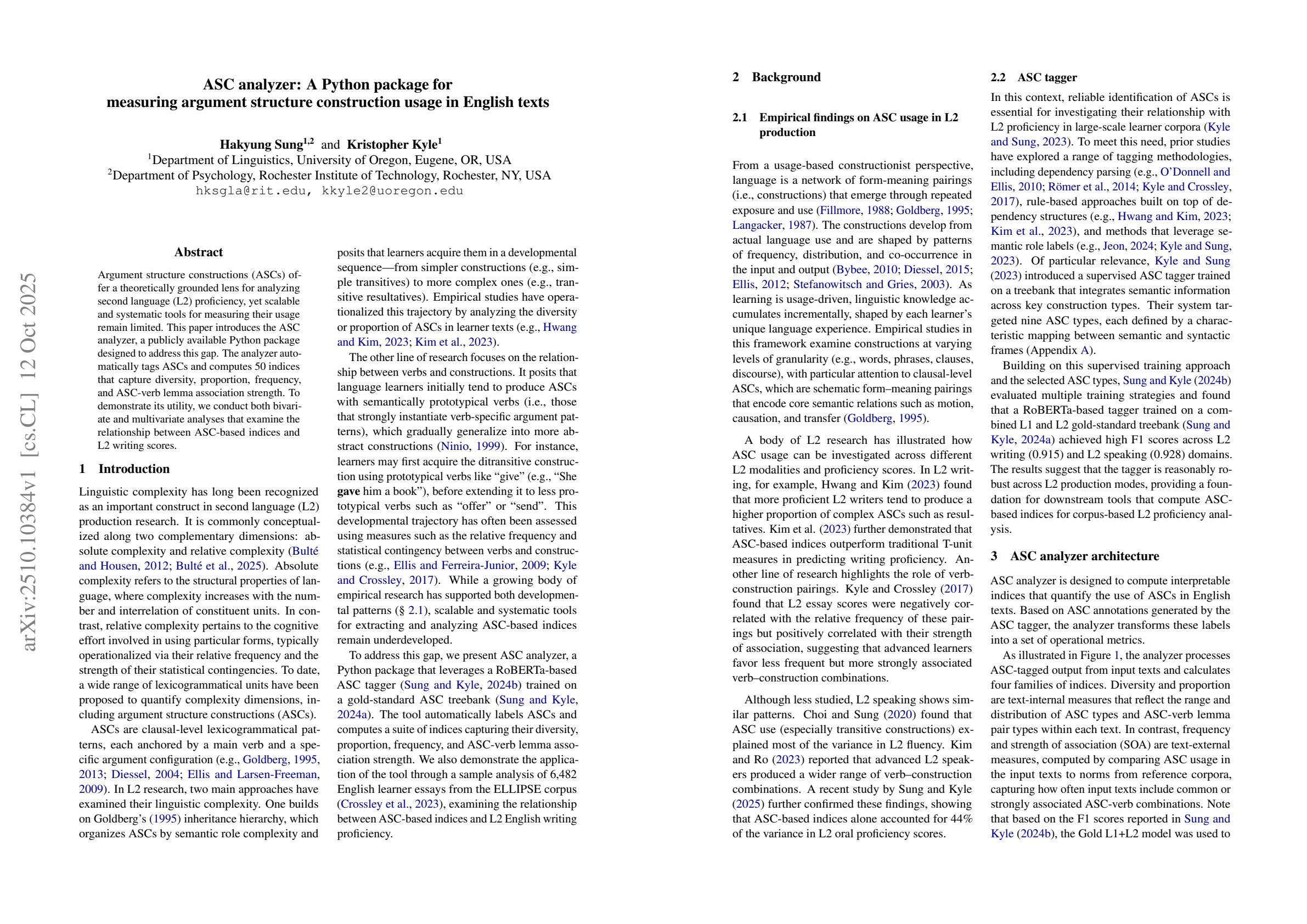 ASC analyzer: A Python package for measuring argument structure ...