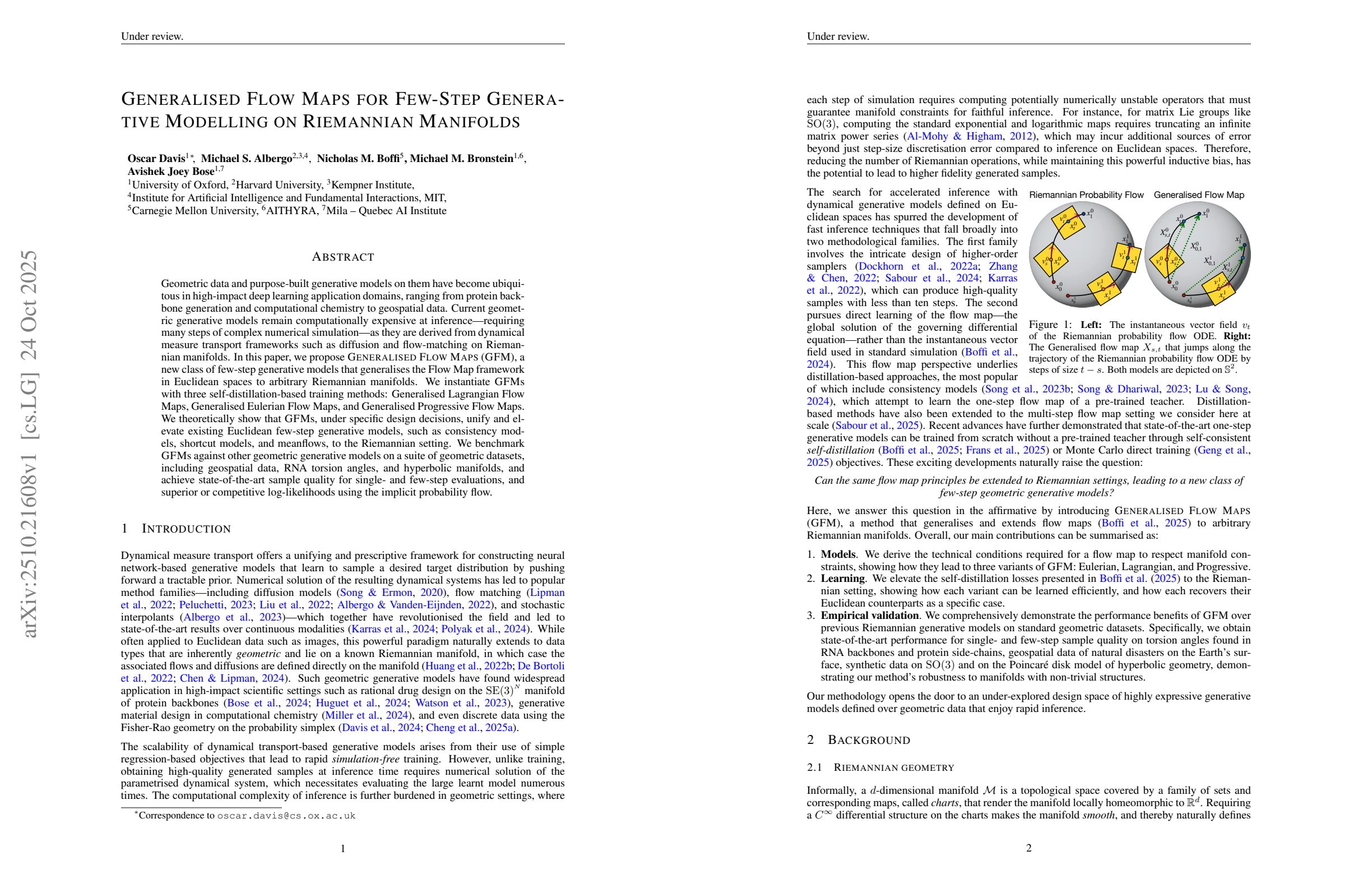 Generalised Flow Maps for Few-Step Generative Modelling on Riemannian ...