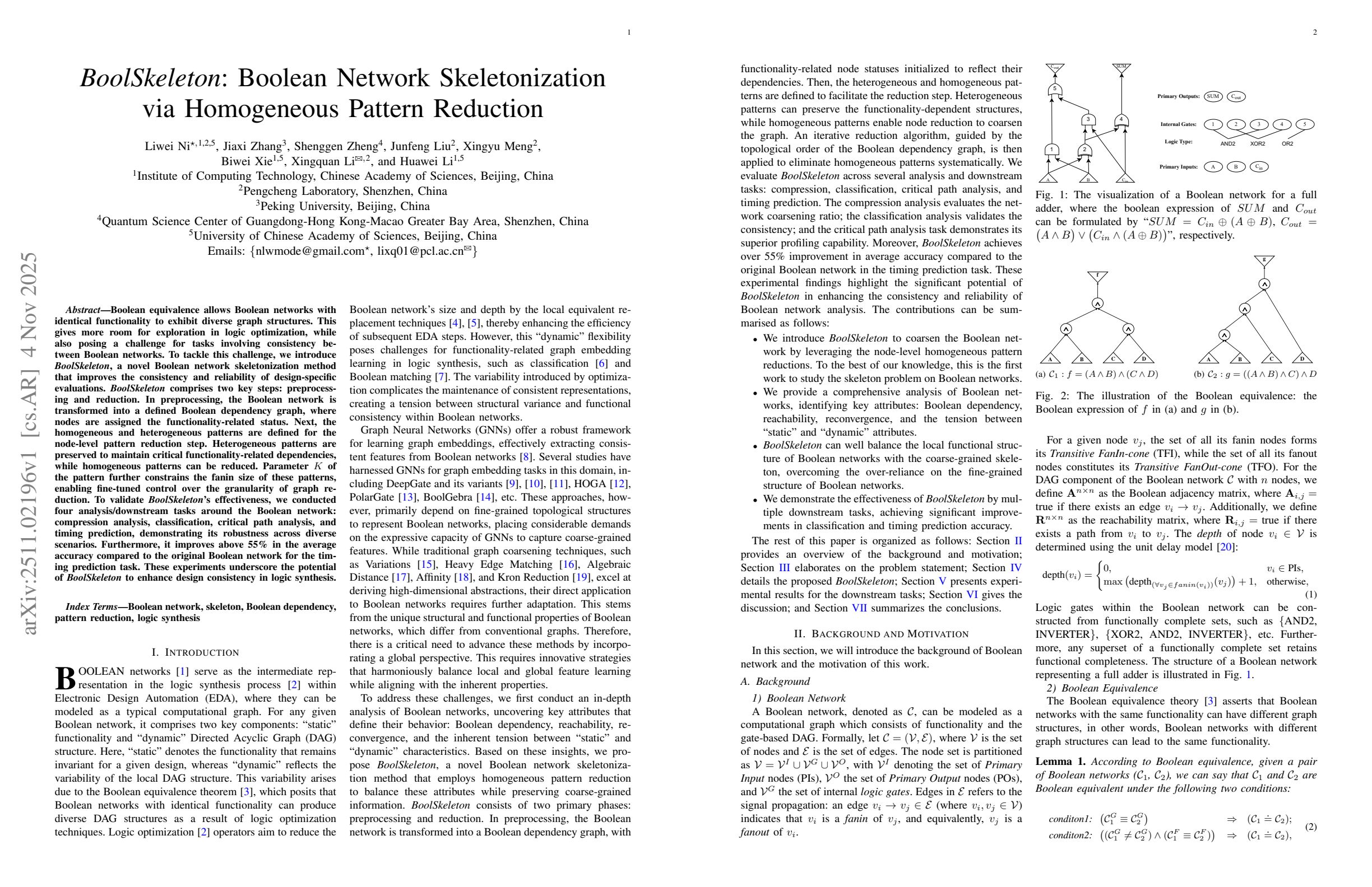 BoolSkeleton: Boolean Network Skeletonization via Homogeneous Pattern Reduction