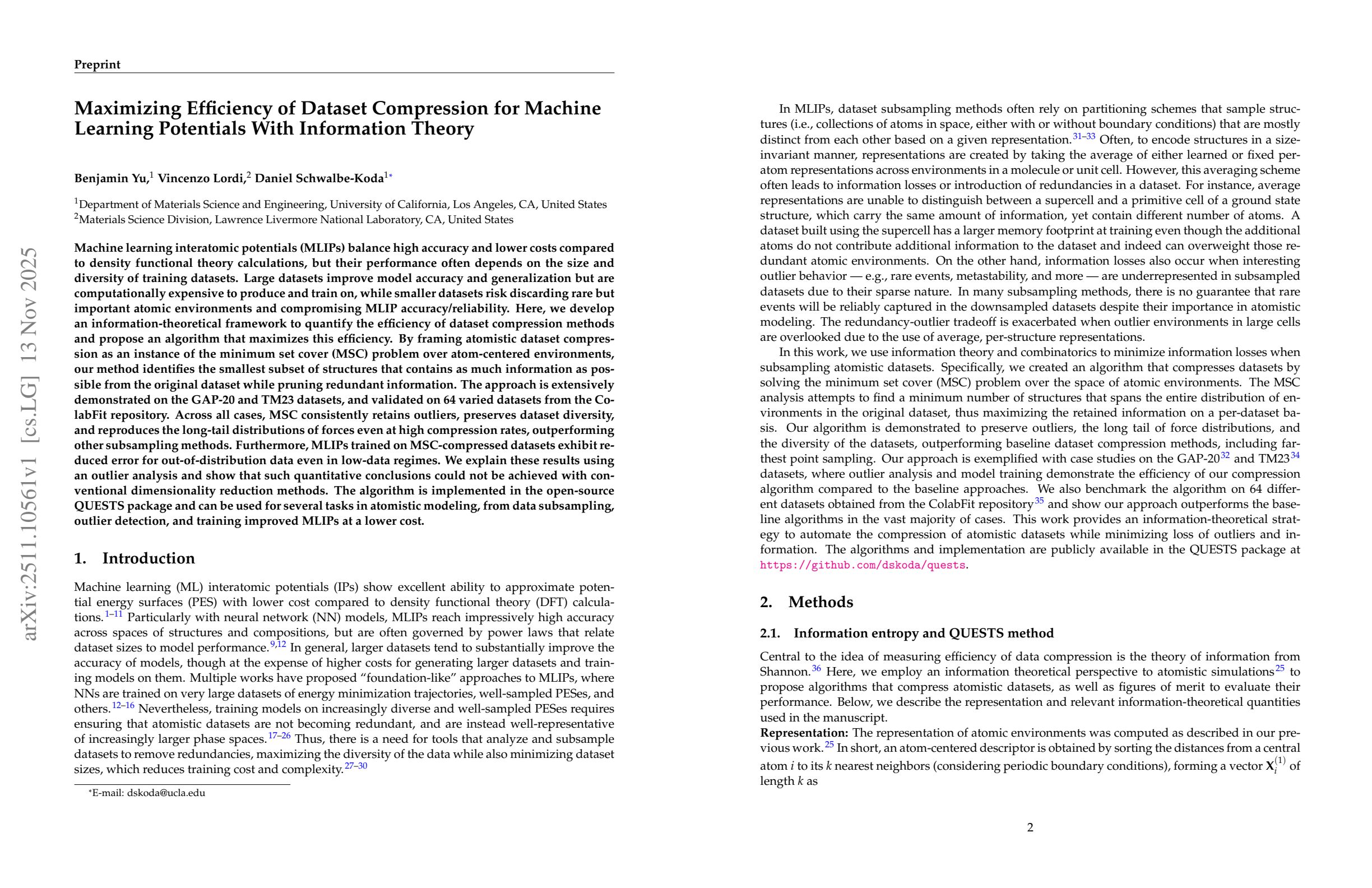 Maximizing Efficiency of Dataset Compression for Machine Learning ...