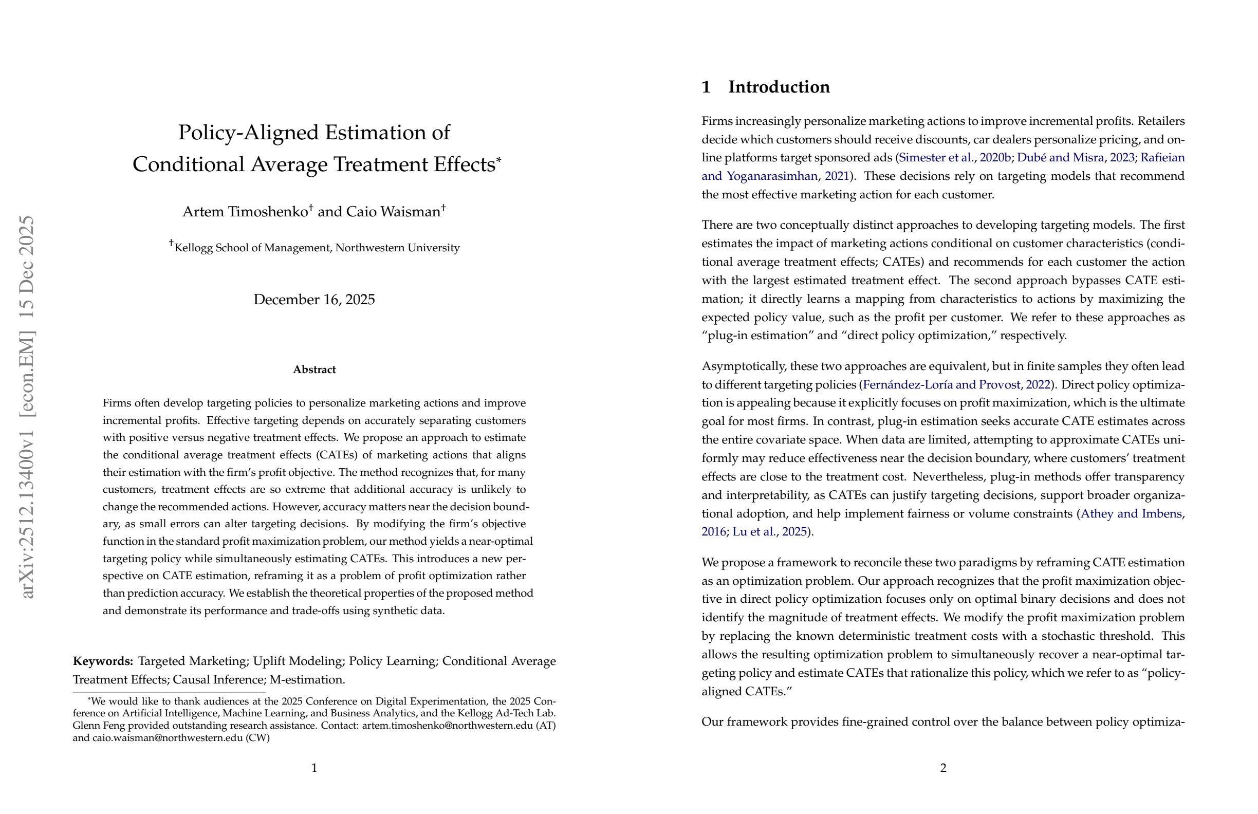 Policy-Aligned Estimation of Conditional Average Treatment Effects