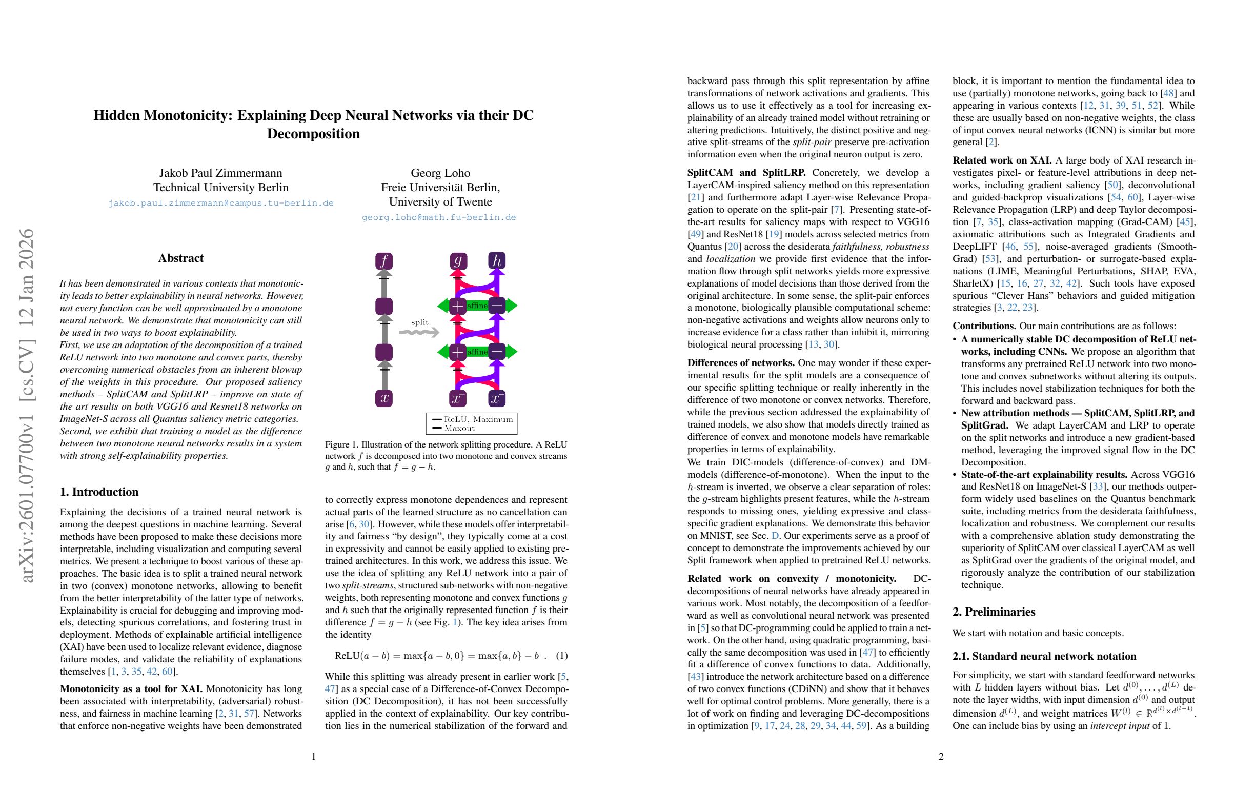 Hidden Monotonicity: Explaining Deep Neural Networks via their DC ...