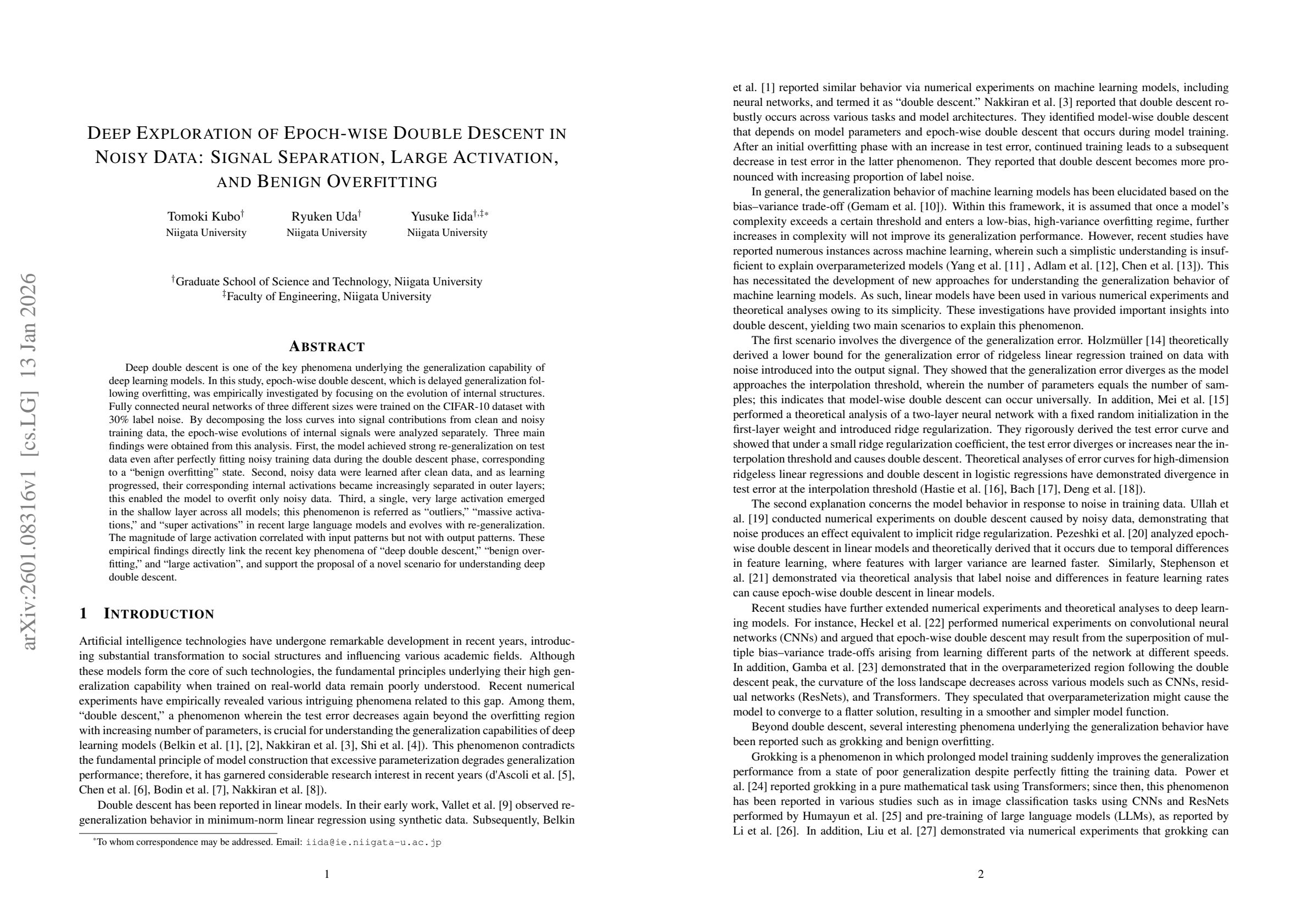 Deep Exploration of Epoch-wise Double Descent in Noisy Data: Signal ...