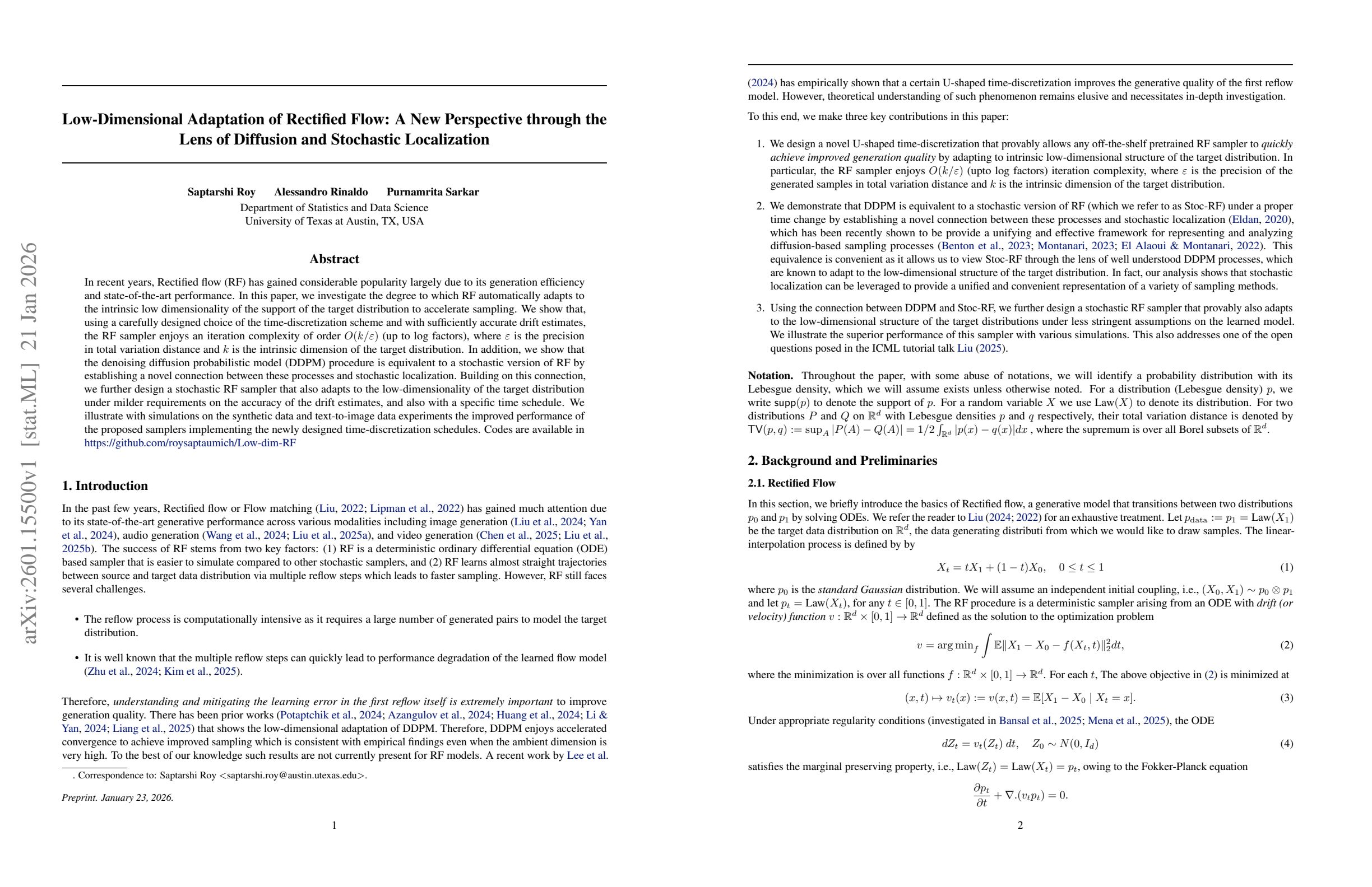 Low-Dimensional Adaptation of Rectified Flow: A New Perspective through ...