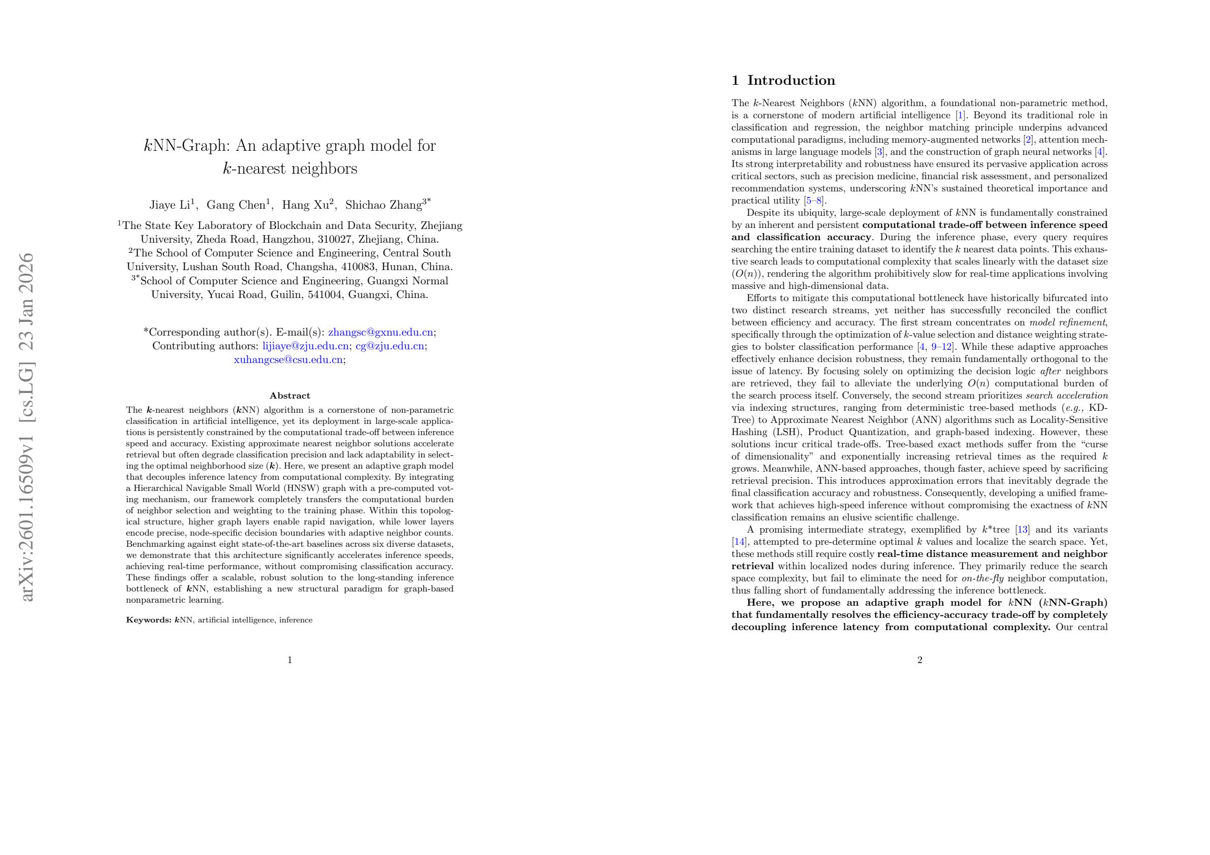 kNN-Graph: An adaptive graph model for $k$-nearest neighbors