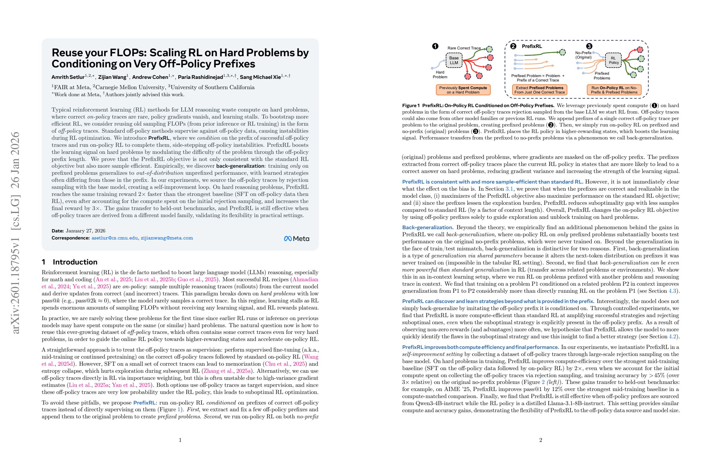 Reuse your FLOPs: Scaling RL on Hard Problems by Conditioning on Very ...
