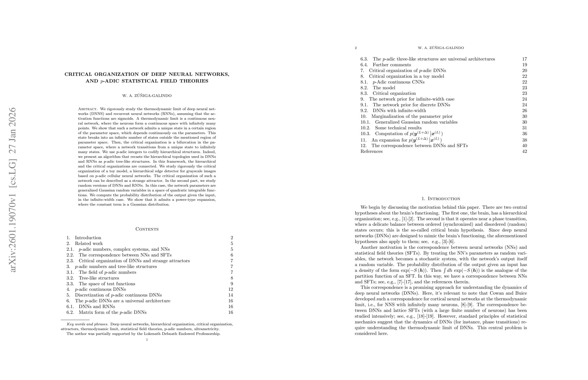 Critical Organization of Deep Neural Networks, and p-Adic Statistical ...