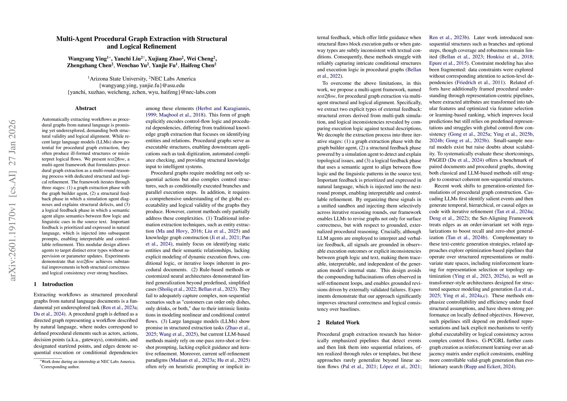 Multi-Agent Procedural Graph Extraction with Structural and Logical ...