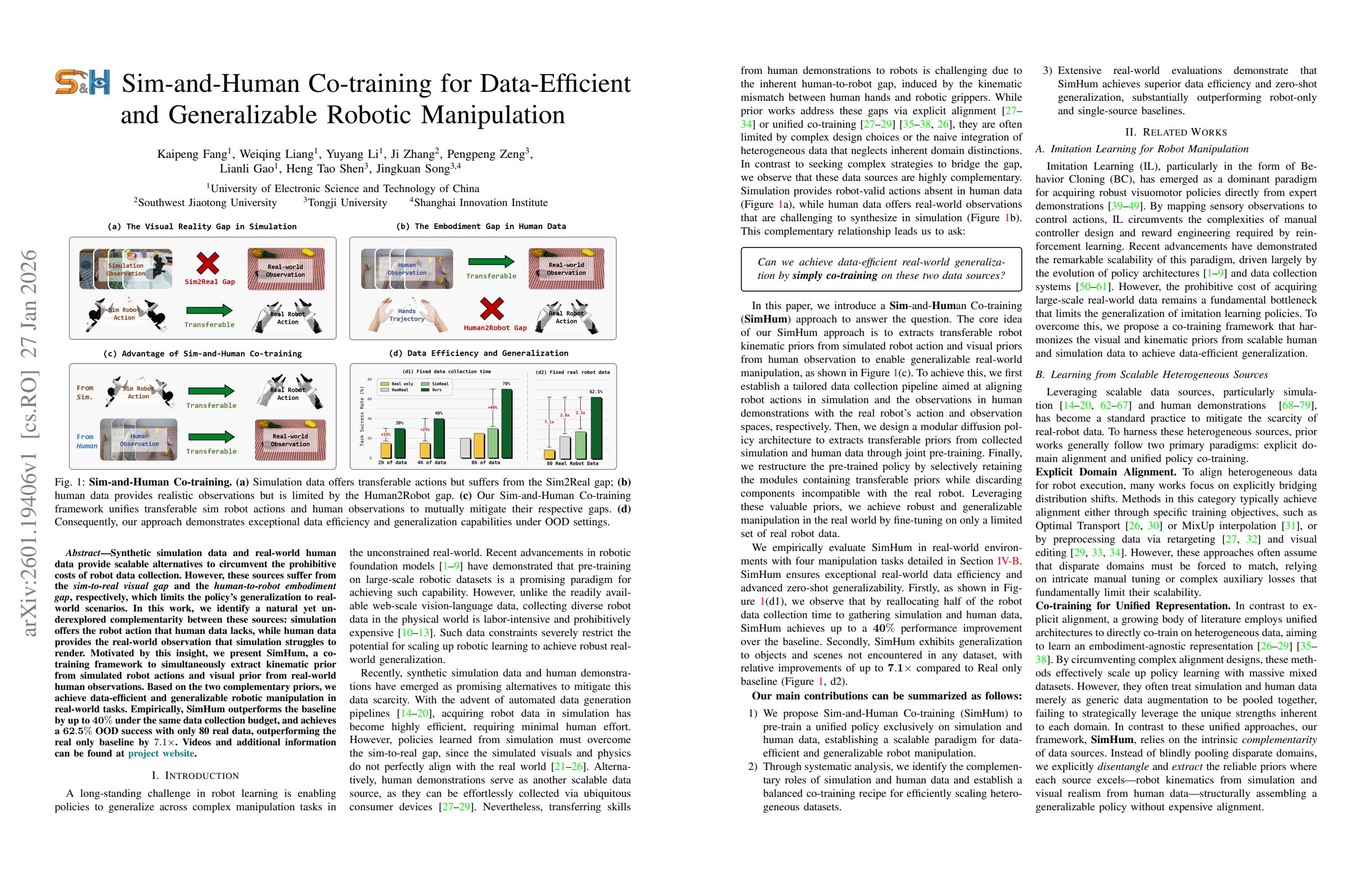 Sim-and-Human Co-training for Data-Efficient and Generalizable Robotic ...
