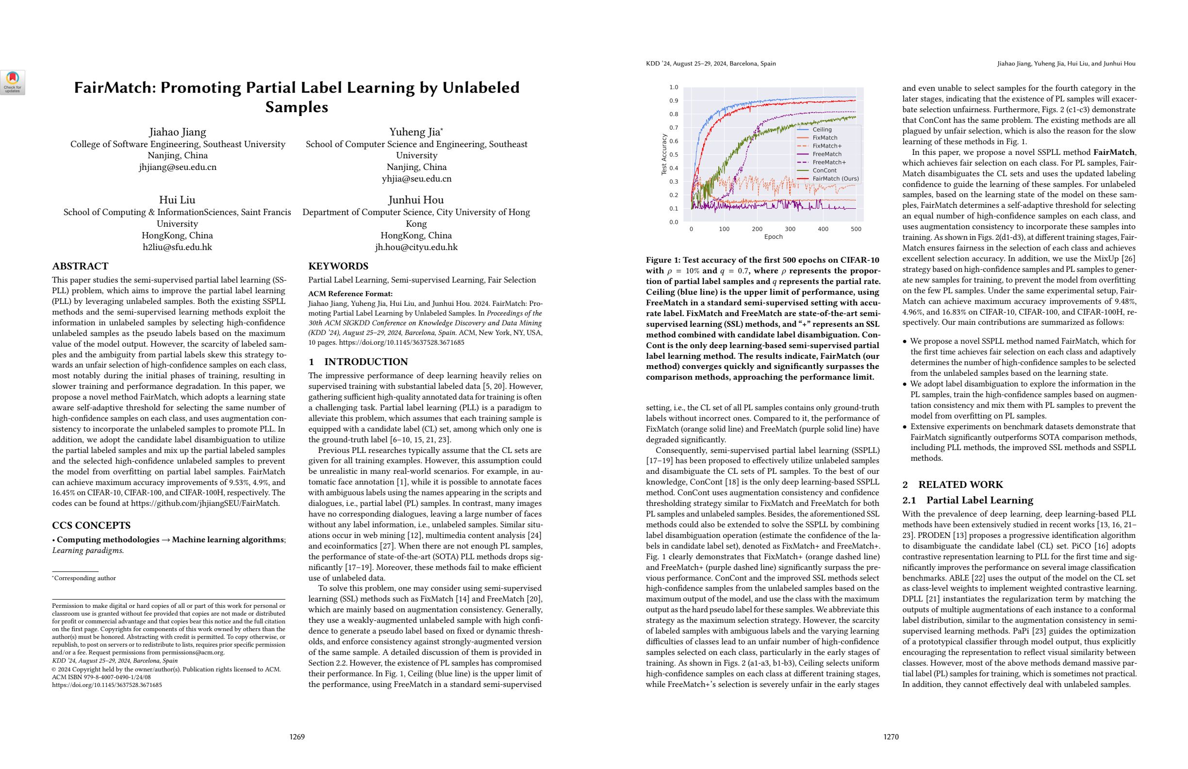 FairMatch: Promoting Partial Label Learning by Unlabeled Samples