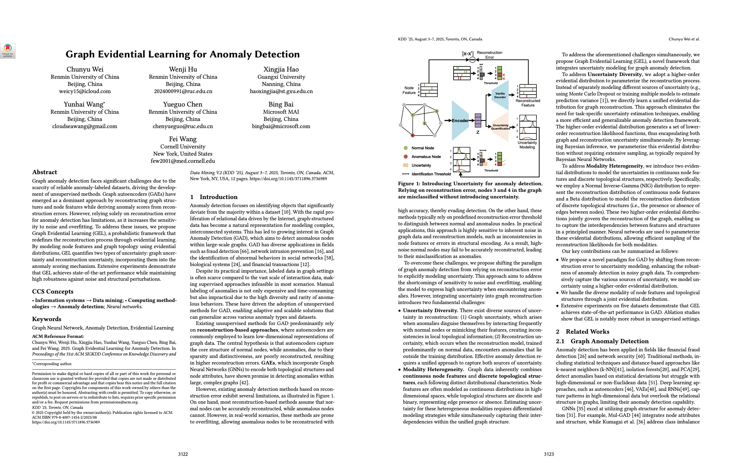 Graph Evidential Learning for Anomaly Detection
