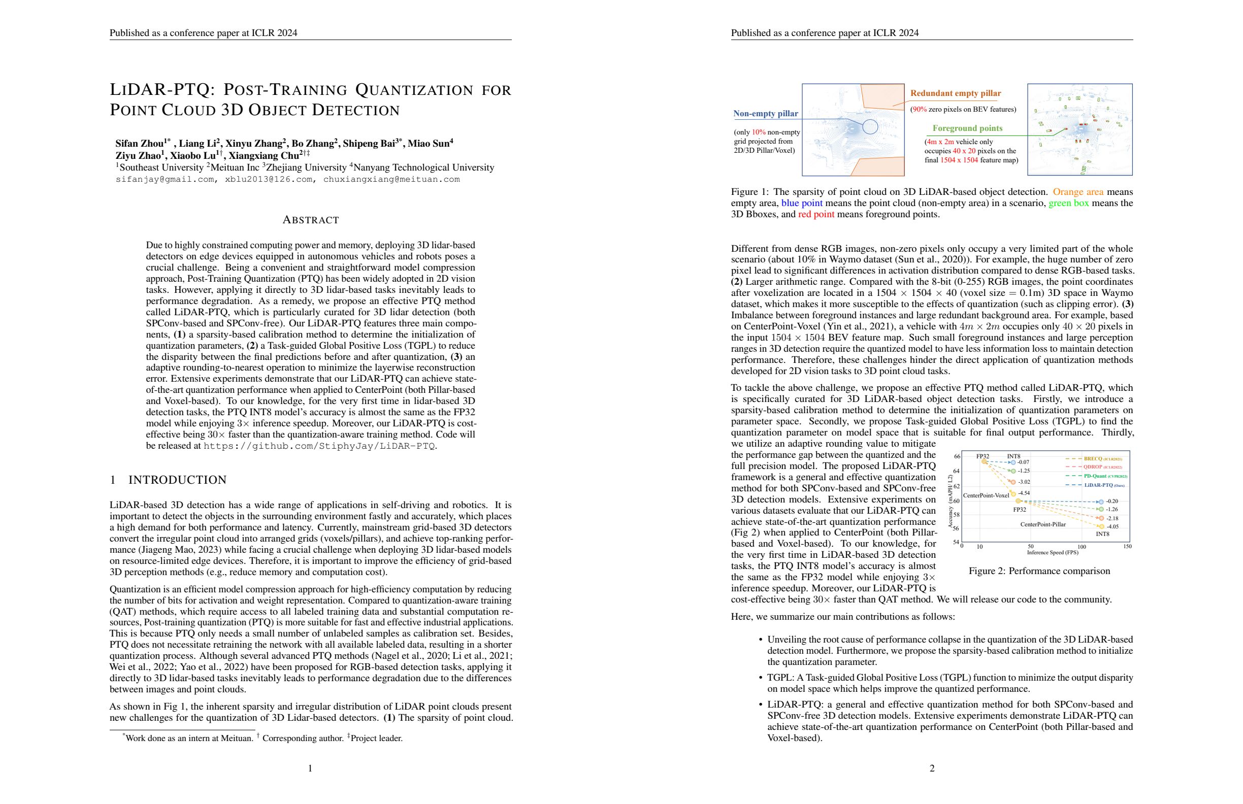 LiDAR-PTQ: Post-Training Quantization for Point Cloud 3D Object Detection