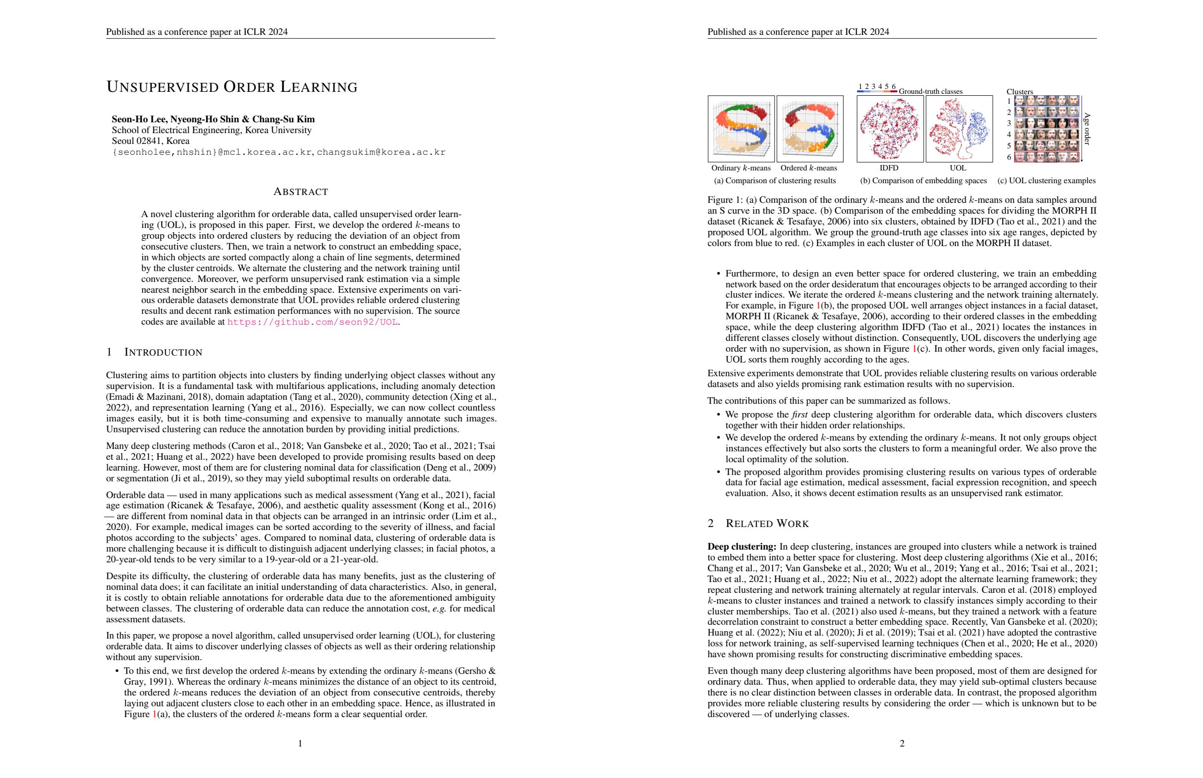 Unsupervised Order Learning