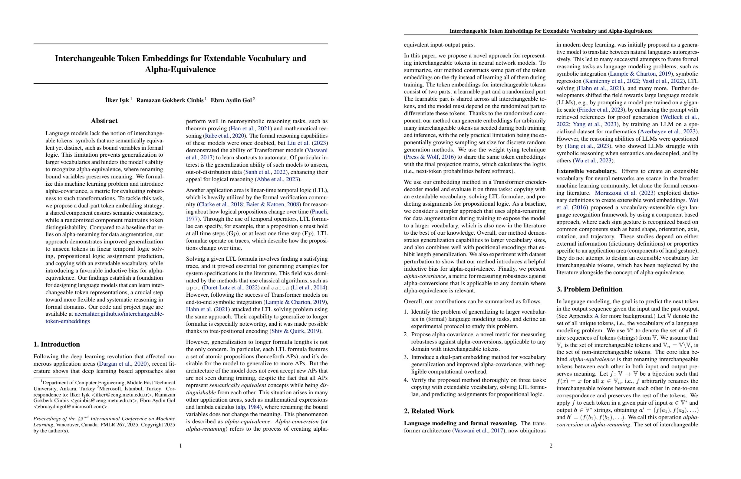 Interchangeable Token Embeddings for Extendable Vocabulary and Alpha ...