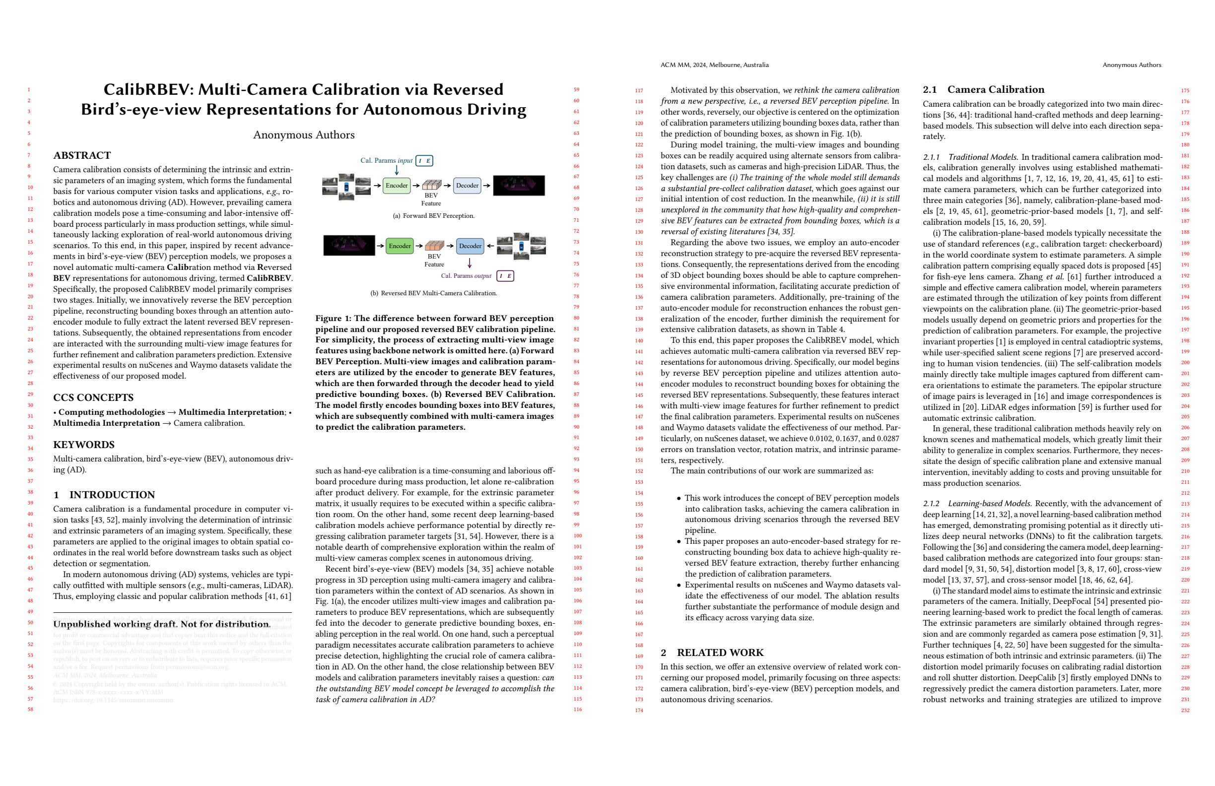 CalibRBEV: Multi-Camera Calibration via Reversed Bird's-eye-view ...