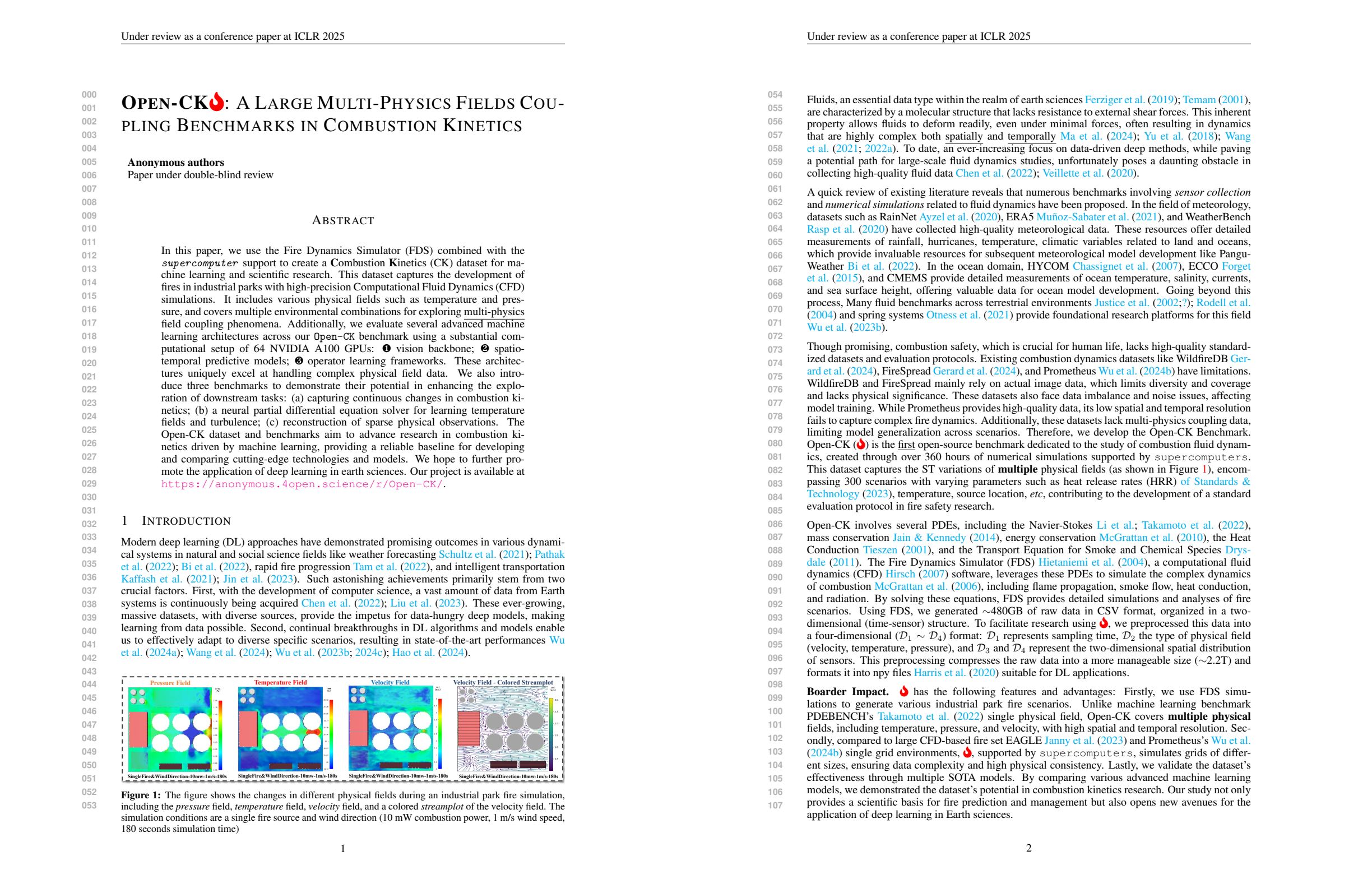 Open-CK: A Large Multi-Physics Fields Coupling benchmarks in Combustion ...